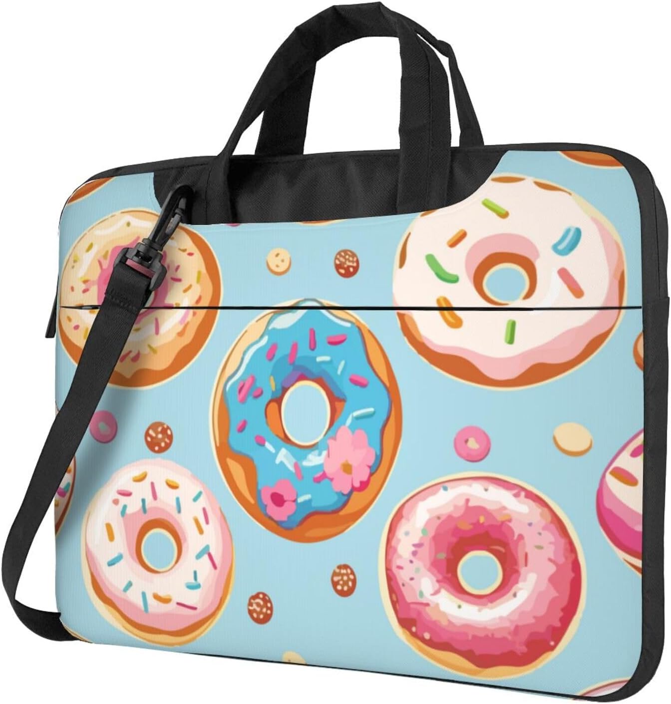 Colorful Donuts Cute Laptop Tote Bag For Women Men- Laptop Case Sleeve ...