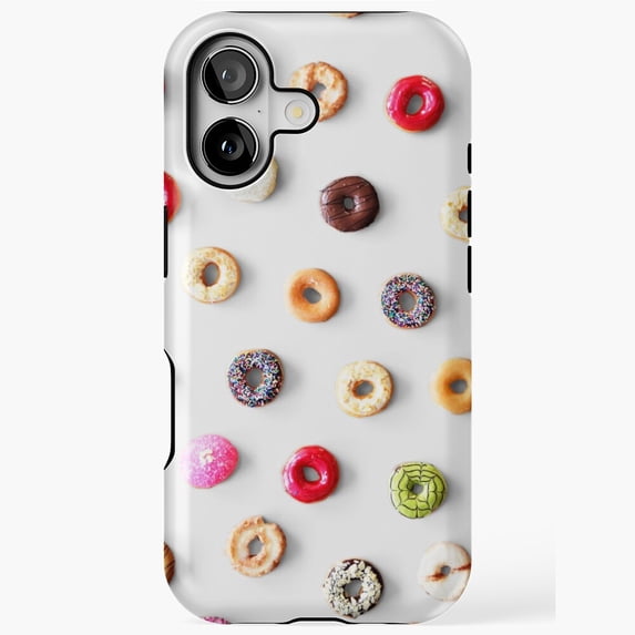 Colorful Donuts Sweet Pastry Dessert Pattern iPhone Case 17 11 12 13 14 ...