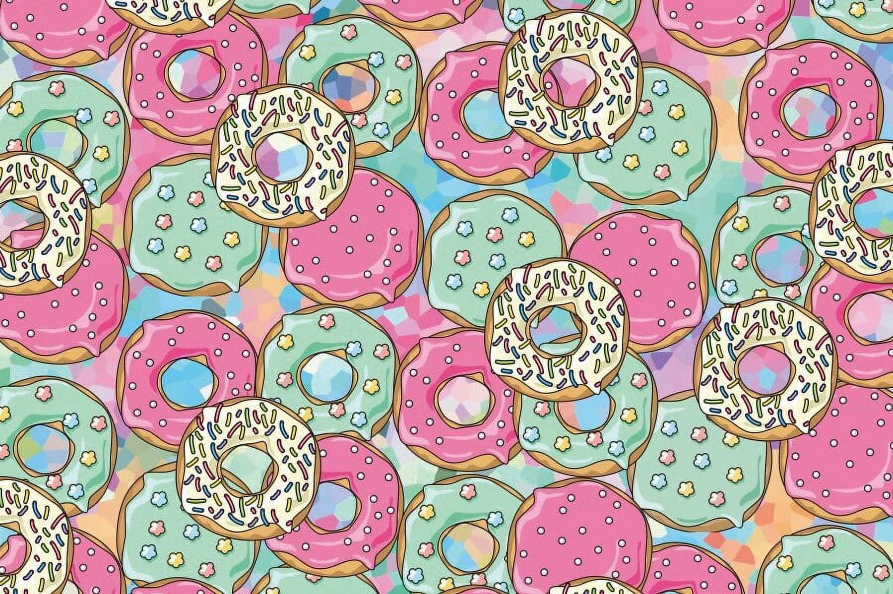 Colorful Donuts Wall Backdrop Cute Pink Blue Green Donut Kids Birthday ...