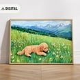 Colorful Doodle Poster, Poster Maltipoo Dog Wall Art Summer Alps ...