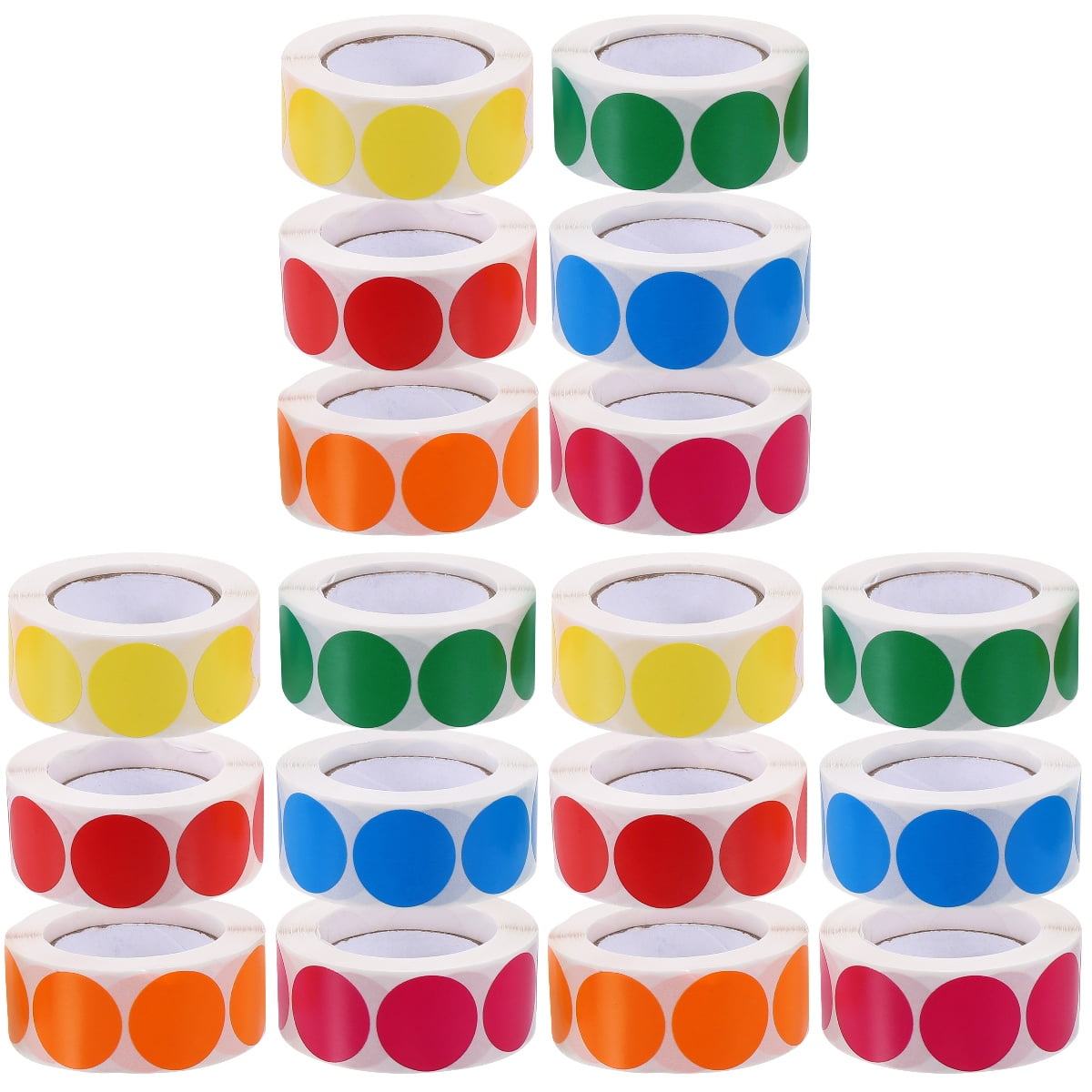 FENGGUIQU Color Coding Dot Stickers 3000Set Copper Plate Adhesive ...