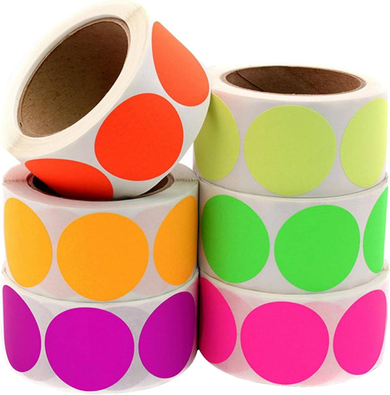 Colorful Dot Stickers Writable Round Permanent Dots Color Label Color ...