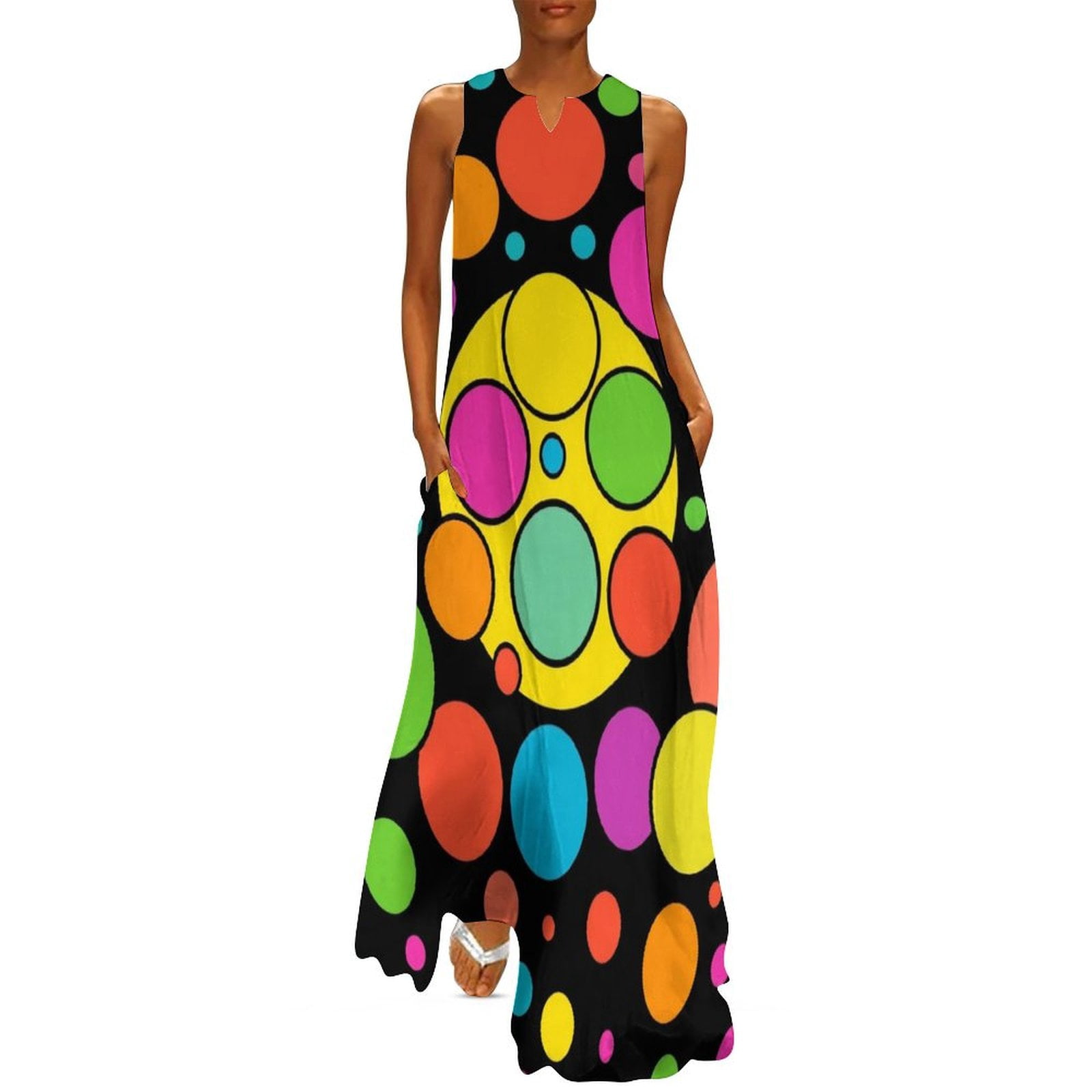 Colorful Dots Dress Elegant Dresses Plus Sizes Dress Summer 2025 Women ...