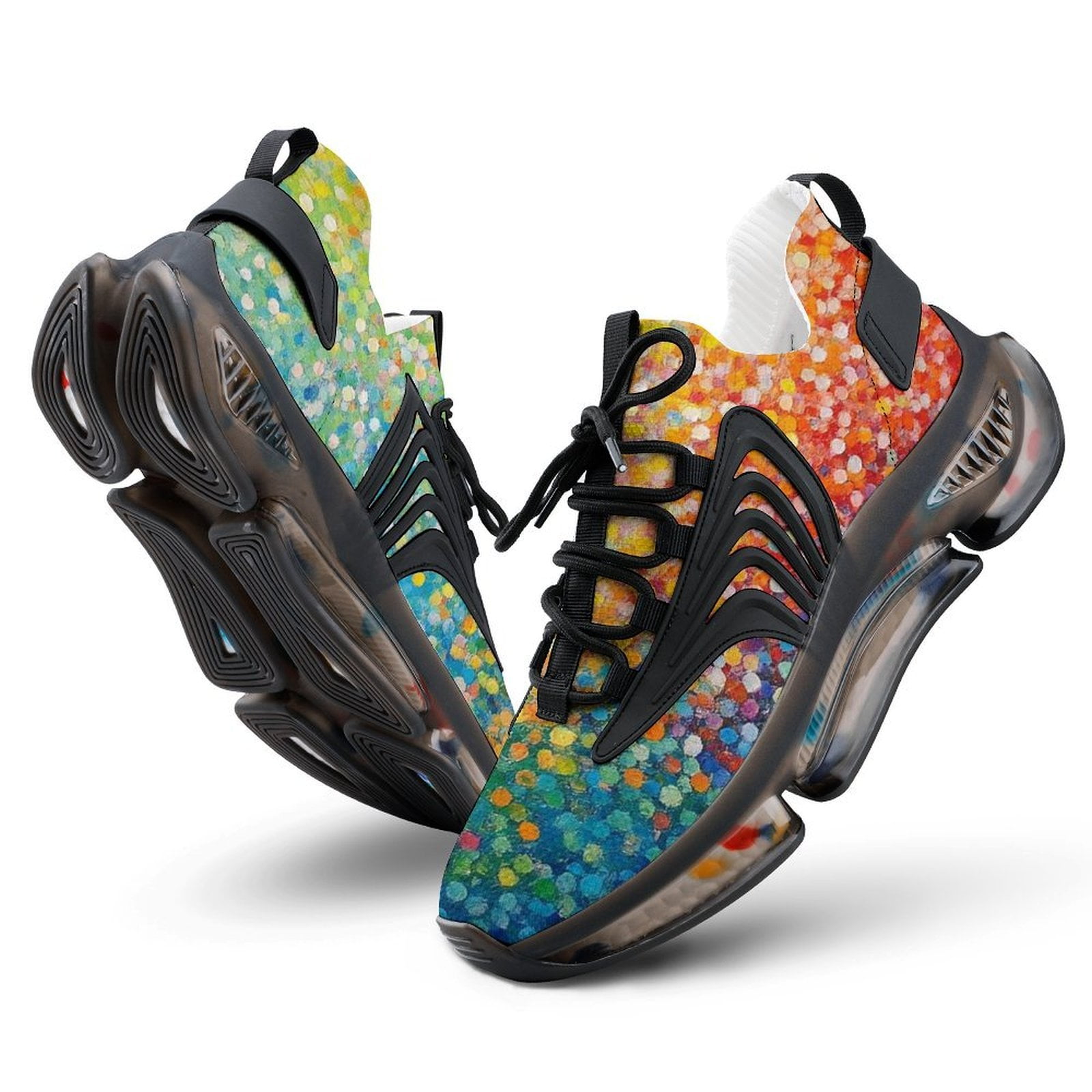 Colorful Dots Vibrant Art Rainbow Walking Shoes for Men Woman ...