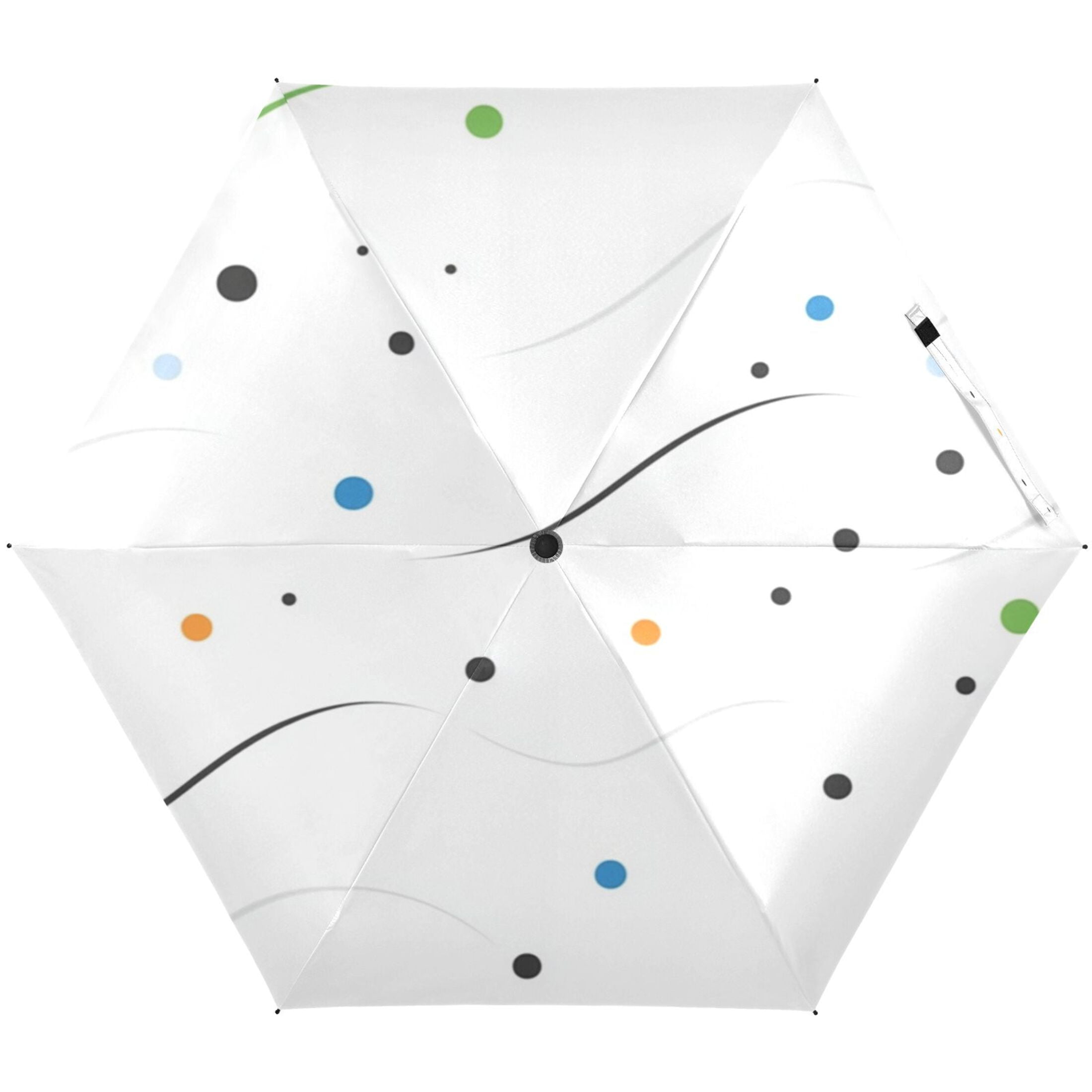 Colorful Dots and Wavy Lines Umbrellas for Sun Auto Open Close UV50 ...