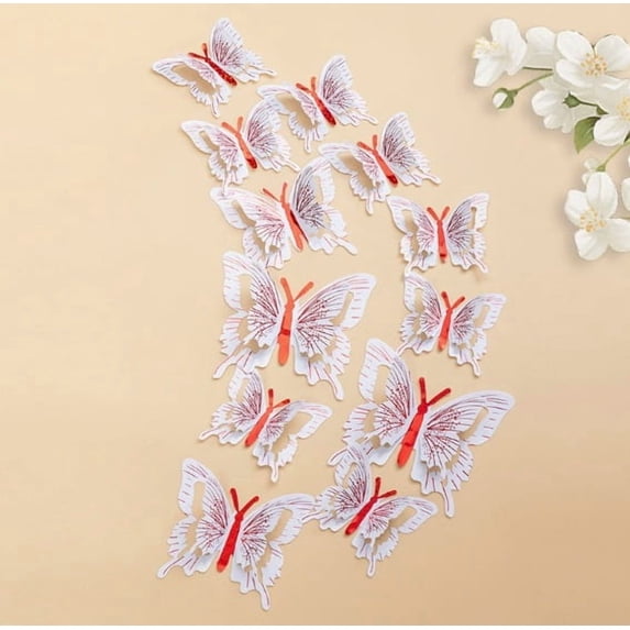 Colorful Double-Layer 3D Butterfly Wall Stickers - Whimsical Home Decor ...