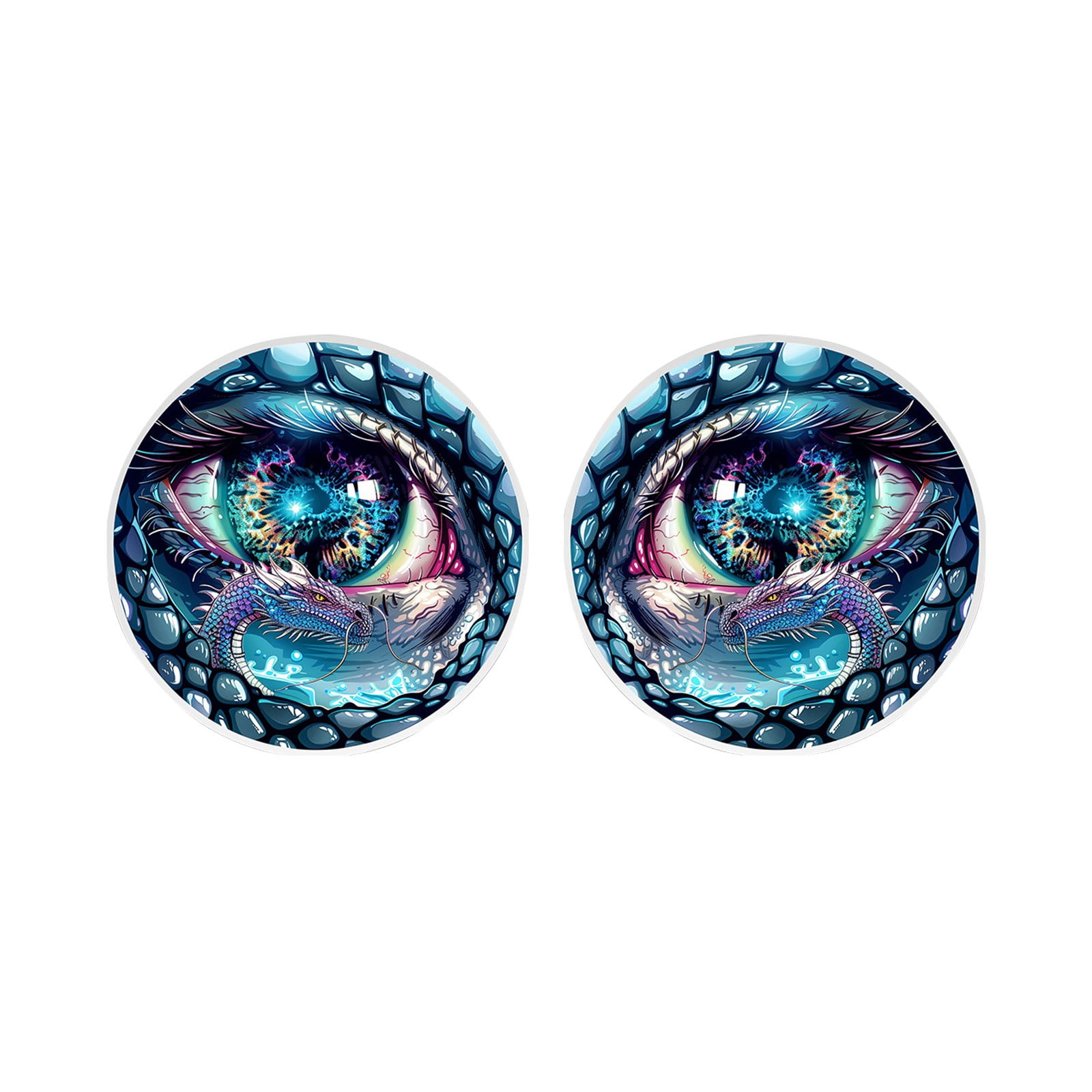 Colorful Dragon Eyes Headlight Sticker Headlight Eyes Decal Round ...