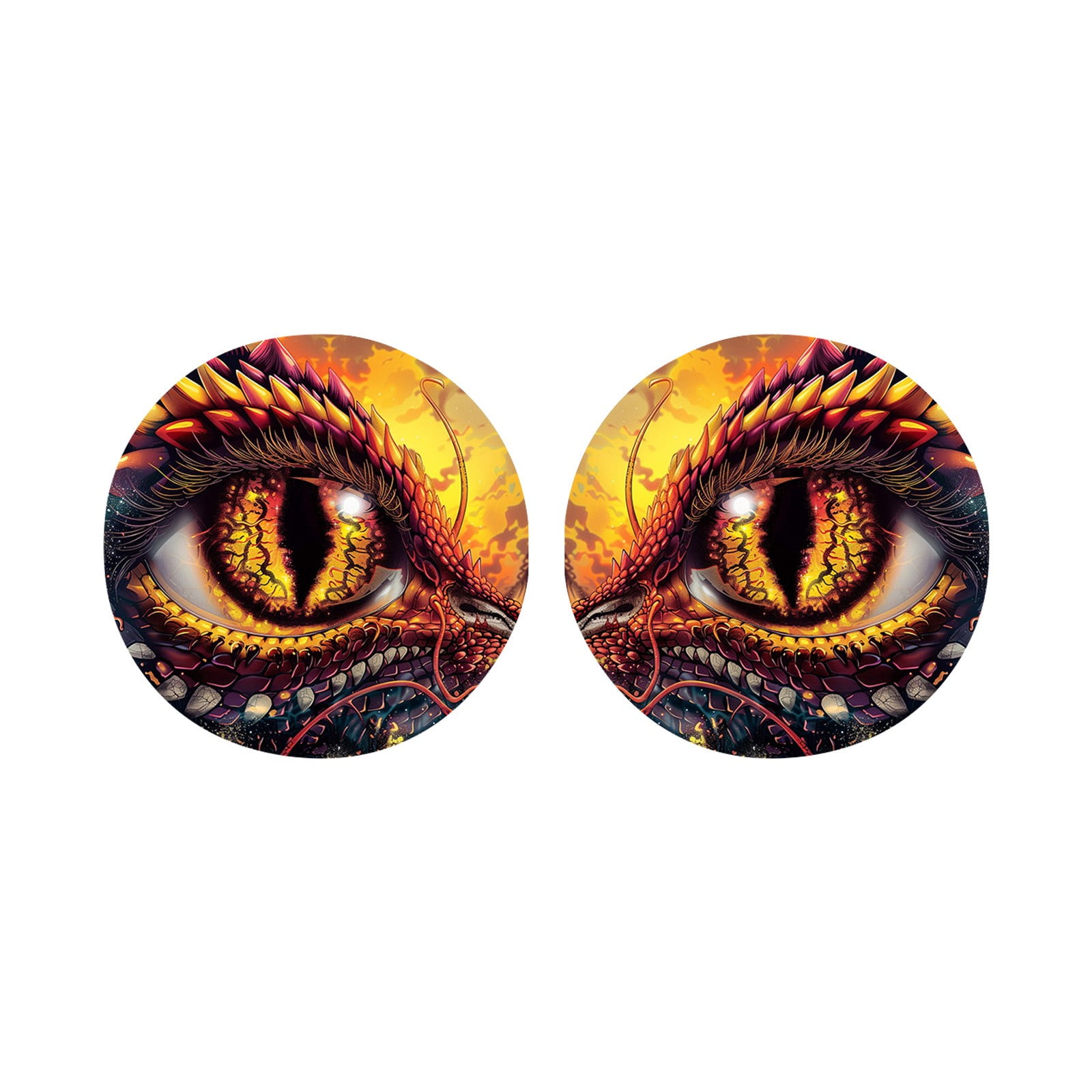 Colorful Dragon Eyes Headlight Sticker Headlight Eyes Decal Round ...