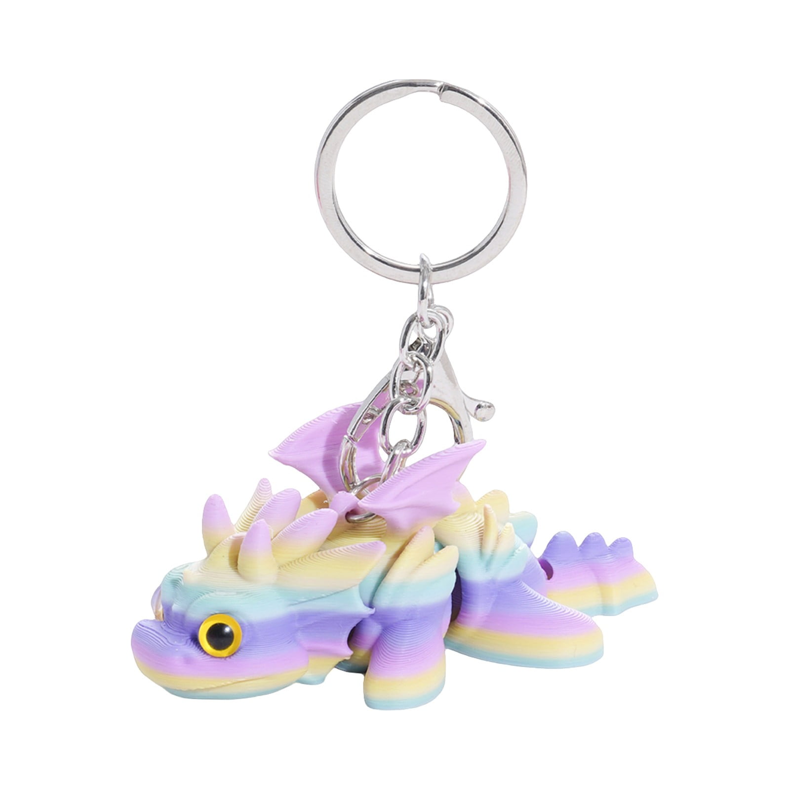 Colorful Dragon Keychain Cute Rainbow Lizard Design for Kids and Adults, Durable and Lightweight ...