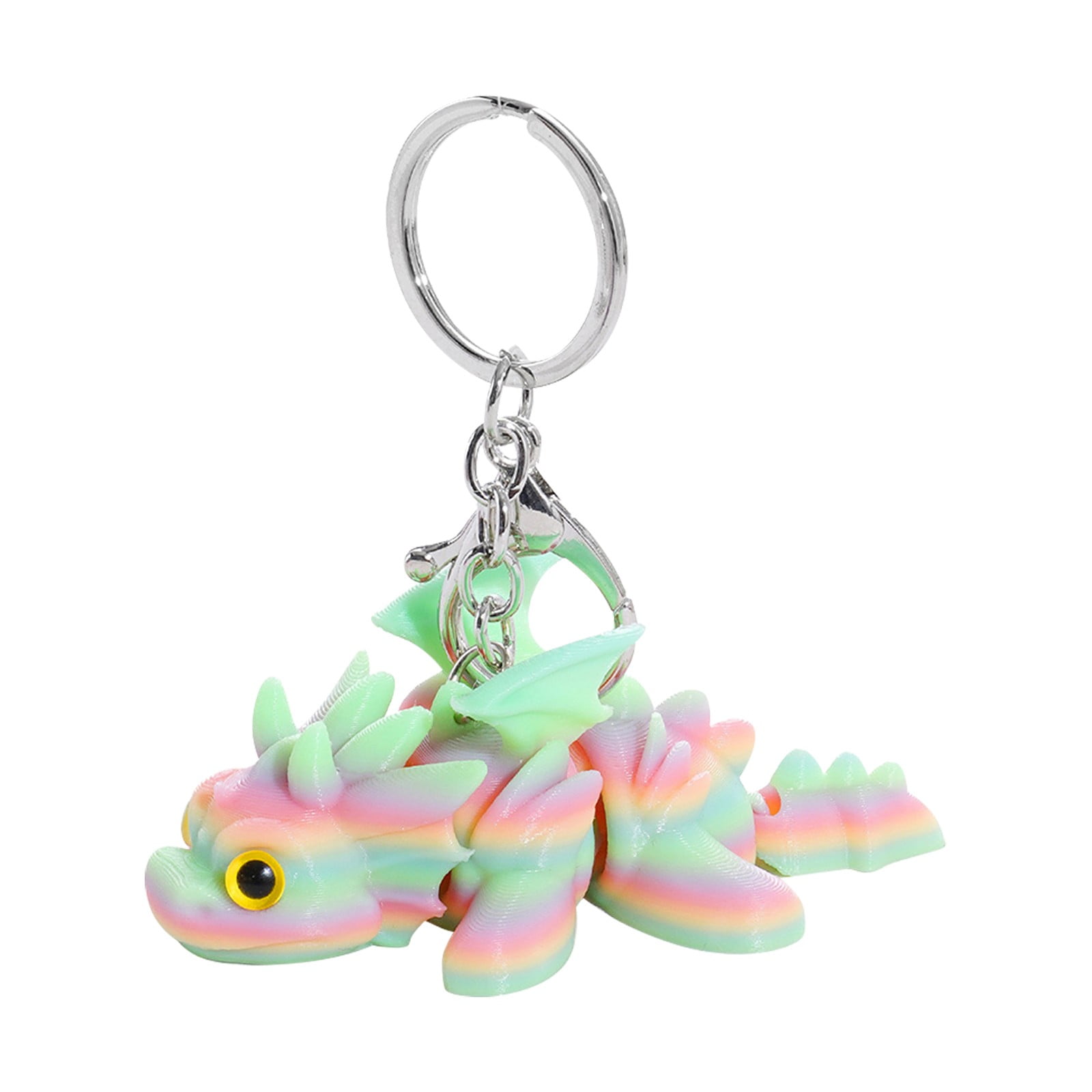 Colorful Dragon Keychain Rainbow Fantasy Creature Key Ring For Kids And ...