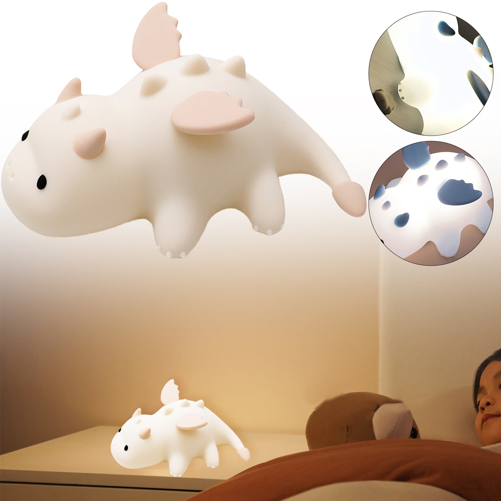Colorful Dragon Lamp Dragon Night Light Magnetic Silicone Tap Control ...