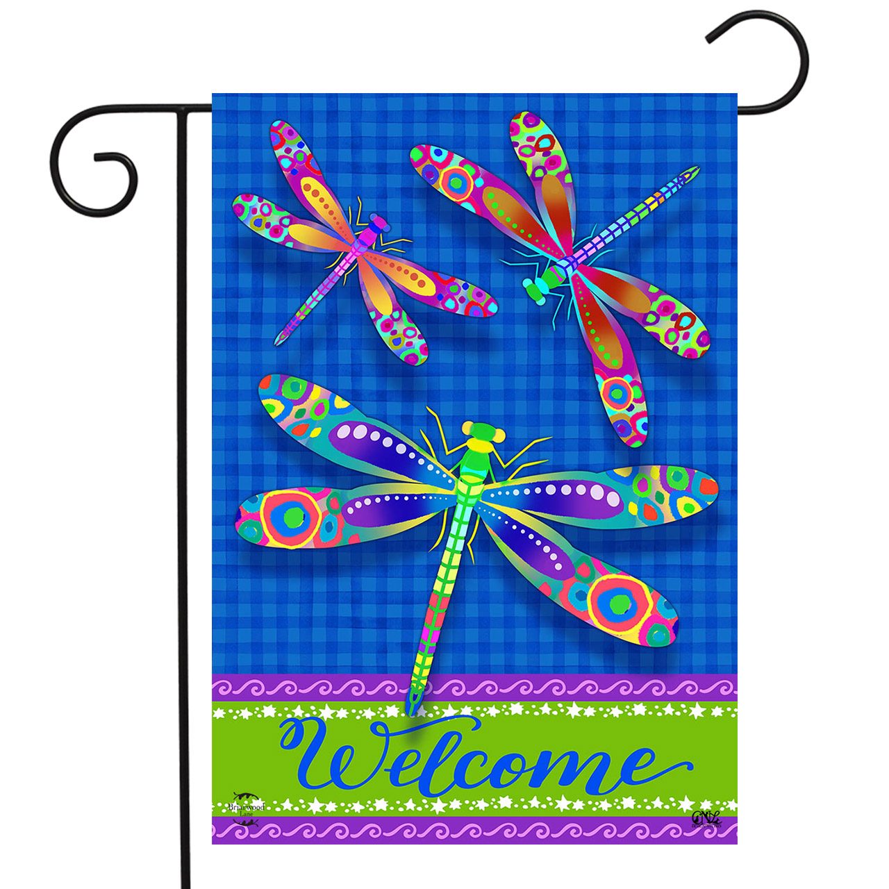 Toland Home Garden Dragonfly and Pond Lilypad Dragonfly Flag Double ...