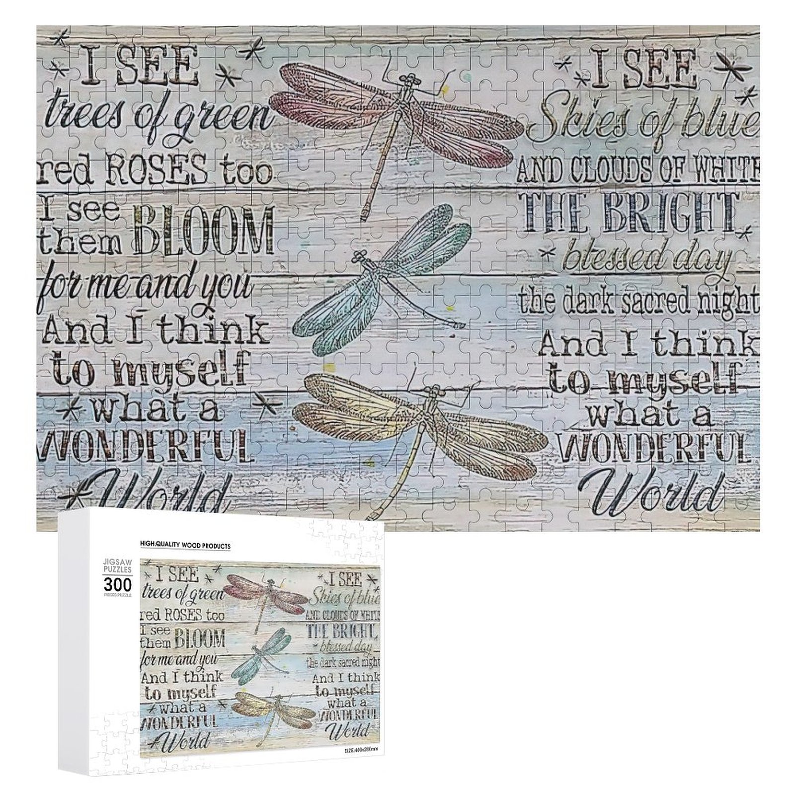 Colorful Dragonfly 300 Piece Jigsaw Puzzles for Adults - I See Trees of ...