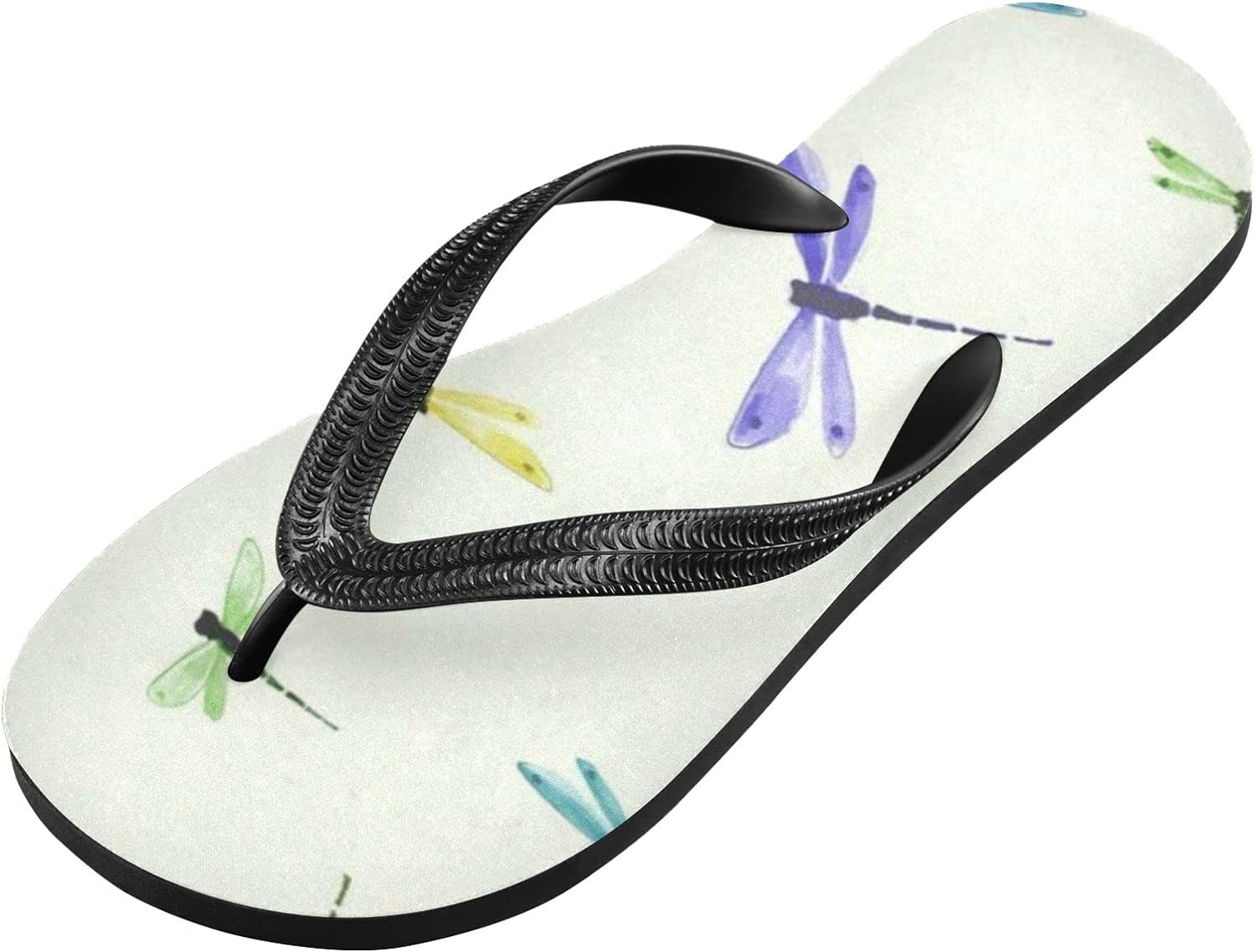 Colorful Dragonfly Flip Flop Casual Non-slip Thong Sandals for Women ...