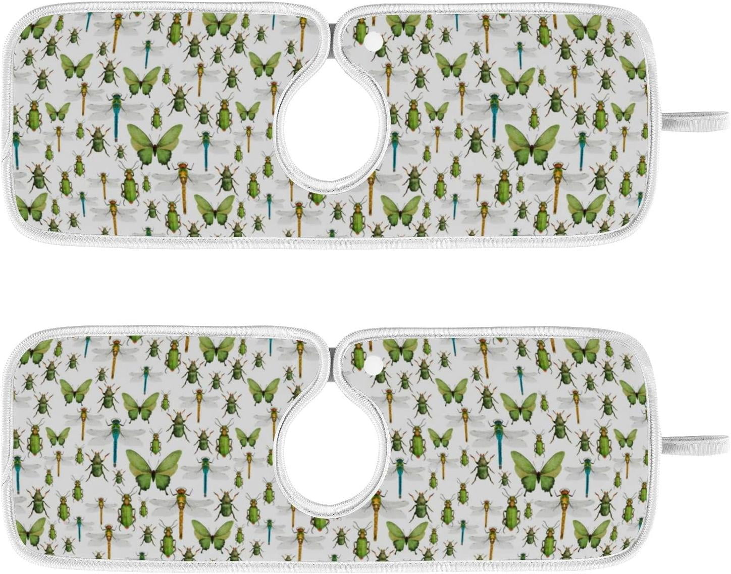 Colorful Dragonfly and Green Butterfly Summer and Spring 2PCS Faucet ...