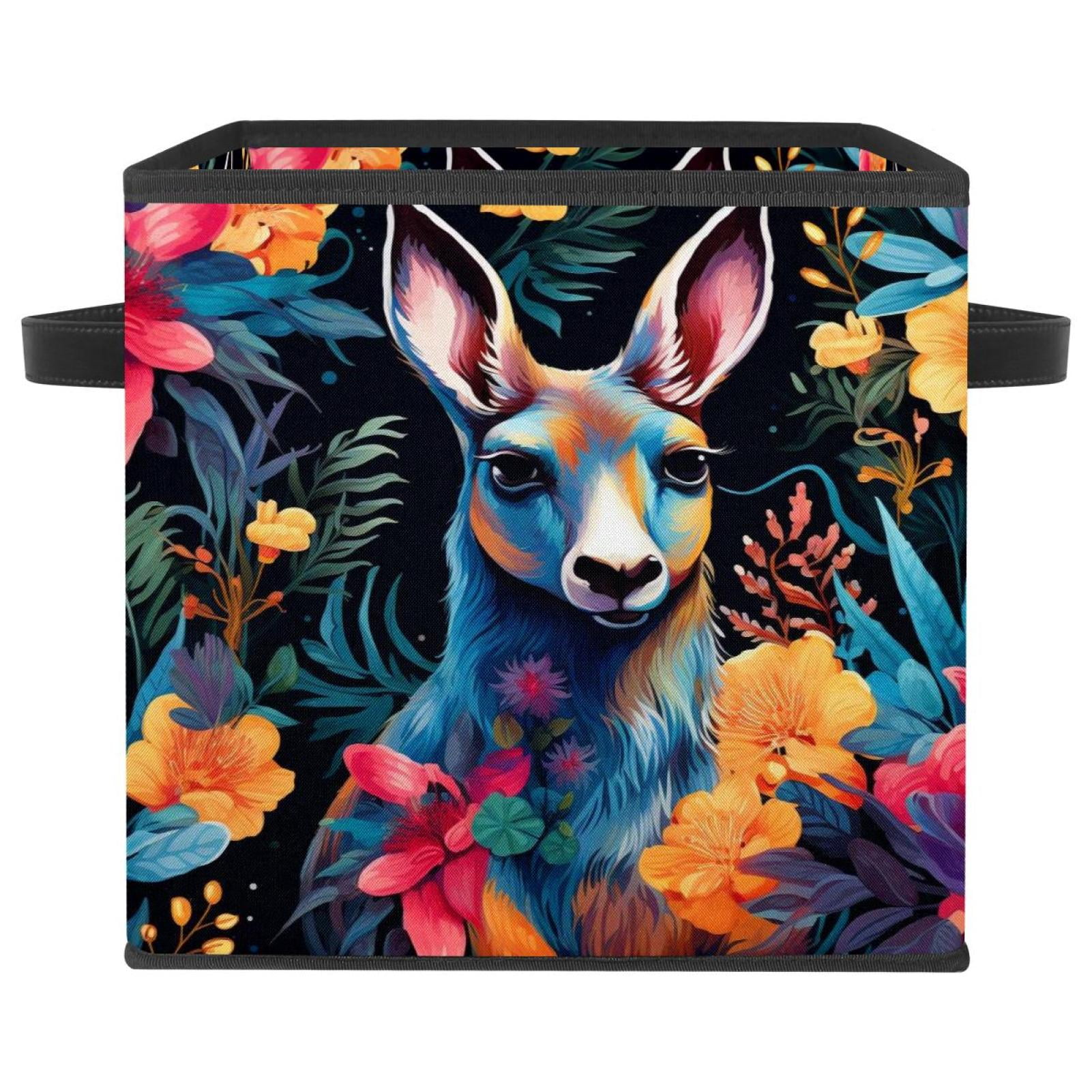 Colorful Drawing Kangaroo Storage Bins, Extra Large Closet Storage Cube ...