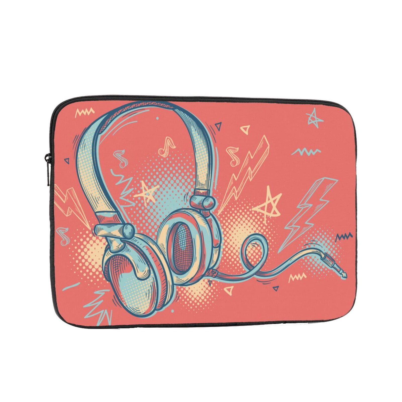 Colorful Drawn Musical Headphones 13 inch Portable Laptop Sleeve ...