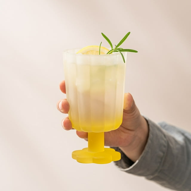 Colorful Drinking Glasses, Transparent Matte Glass Drinking Cup Cups ...