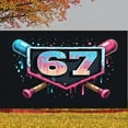 Colorful Drip Design 67th Birthday Banner Baseball Bat Celebration ...