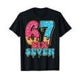 Colorful Drip Number 67 Player T-Shirt for Fun 67th Birthday ...