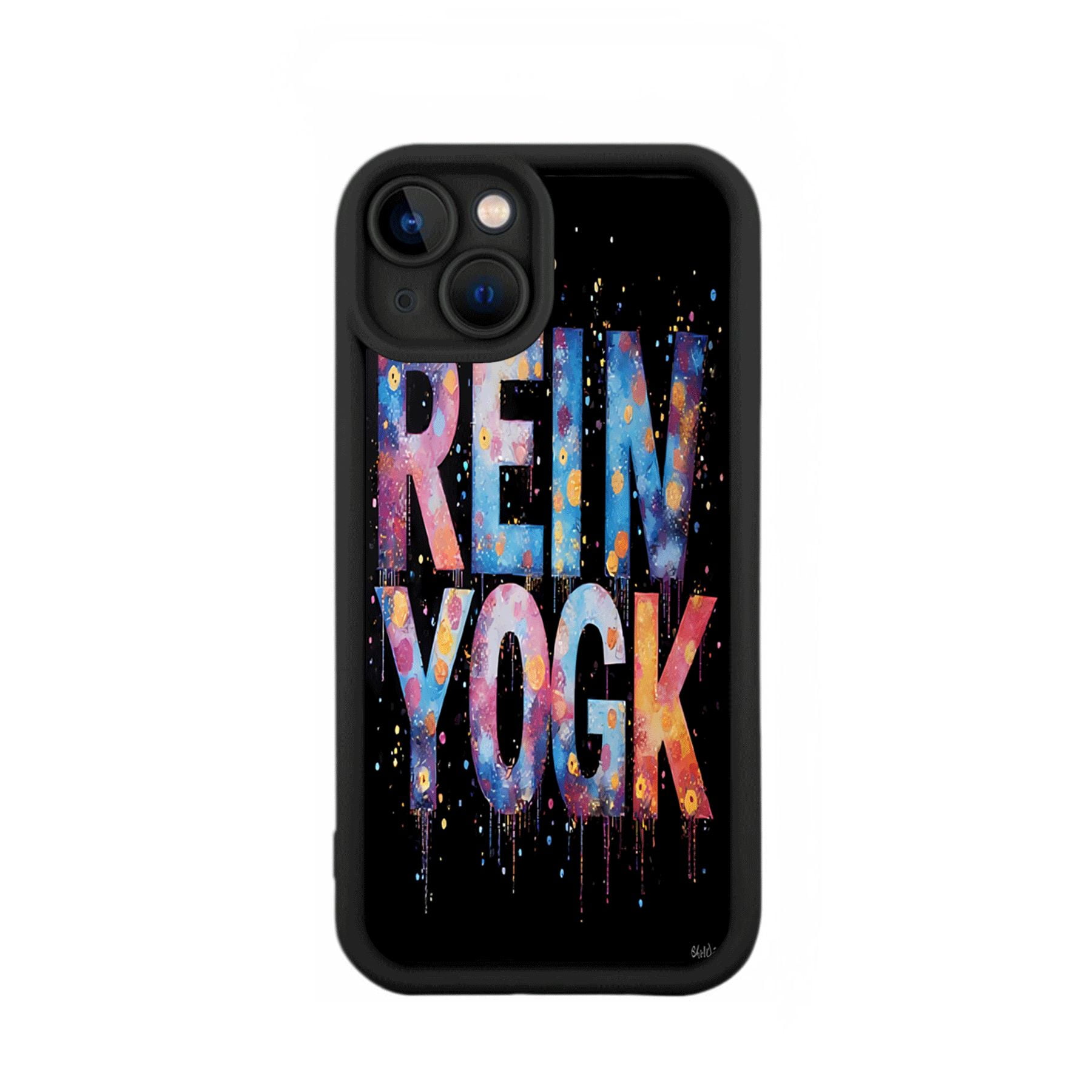 Colorful Dripping Design Phone Case for iPhone 15 - Yellowing Resistant ...