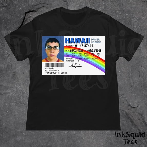 Colorful Driver's License Graphic T-Shirt - Funny Meme Shirt, Perfect ...