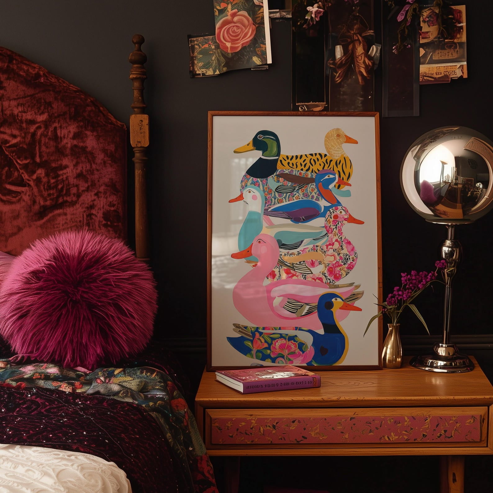 Colorful Duck Stack Art Print: Whimsical Animal Wall Decor, 12x18 ...