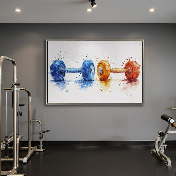 Colorful Dumbbell Poster Fitness Wall Art For Home Gym, 24x36 UNFRAMED ...