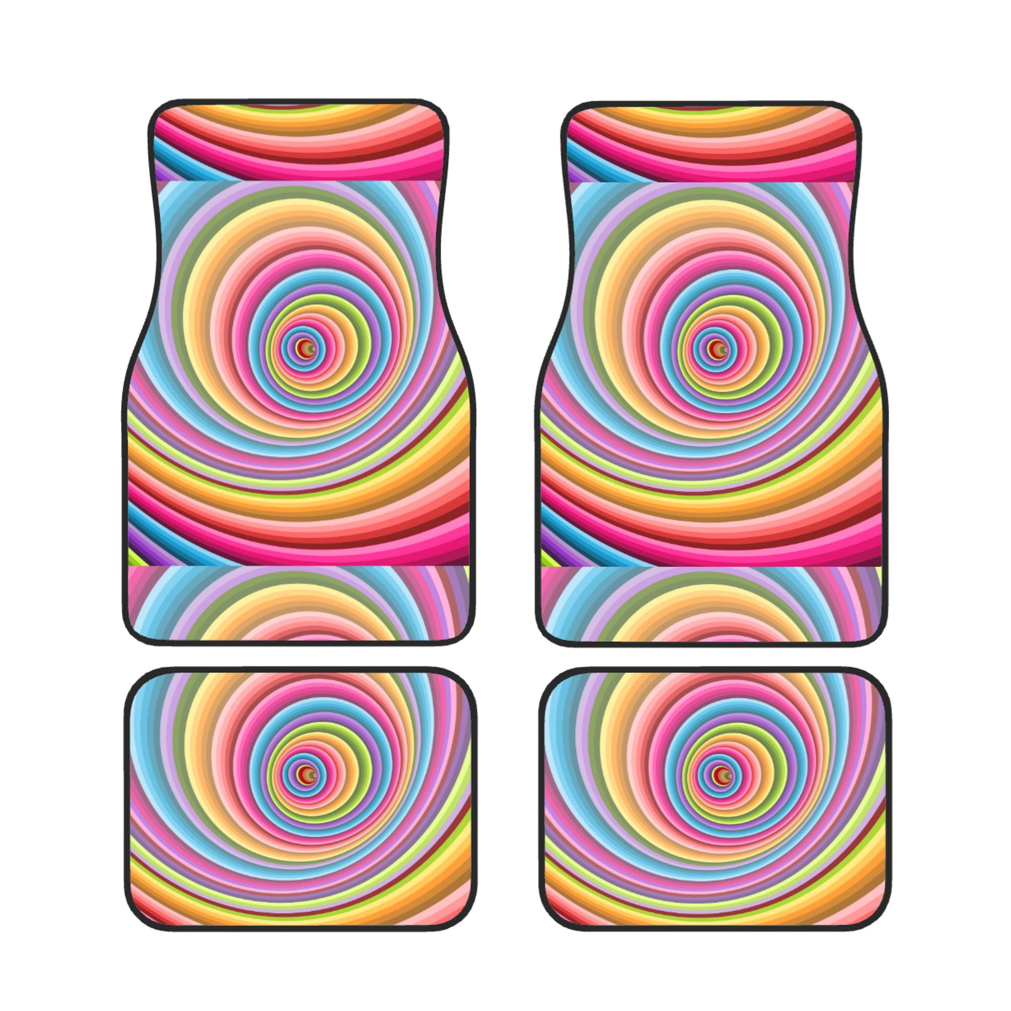 Colorful Dynamic Background Universal Fit Carpet Floor Mats For Car Suv ...