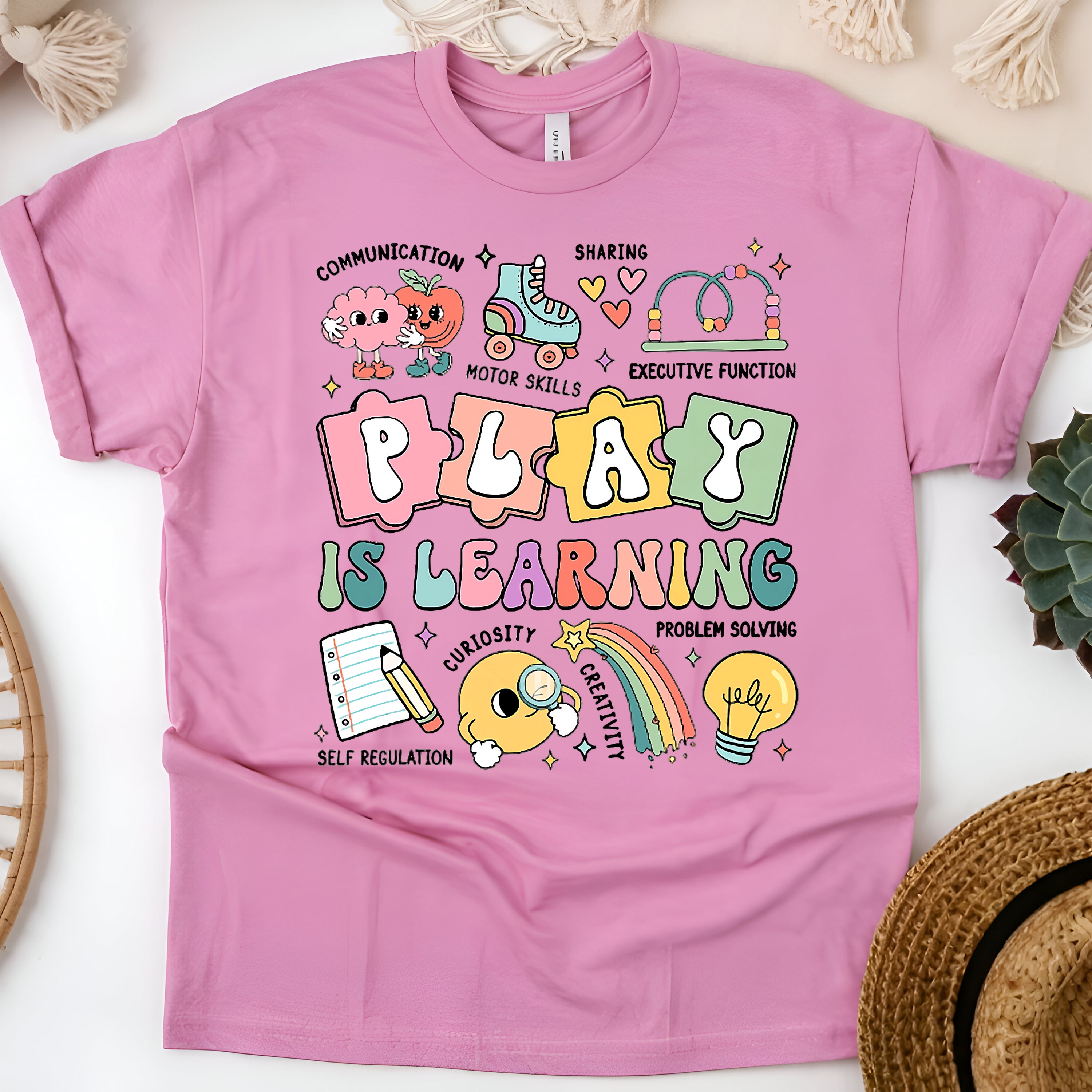 Colorful Early Learning Shirt – Play-Based Classroom T-Shirt for ...