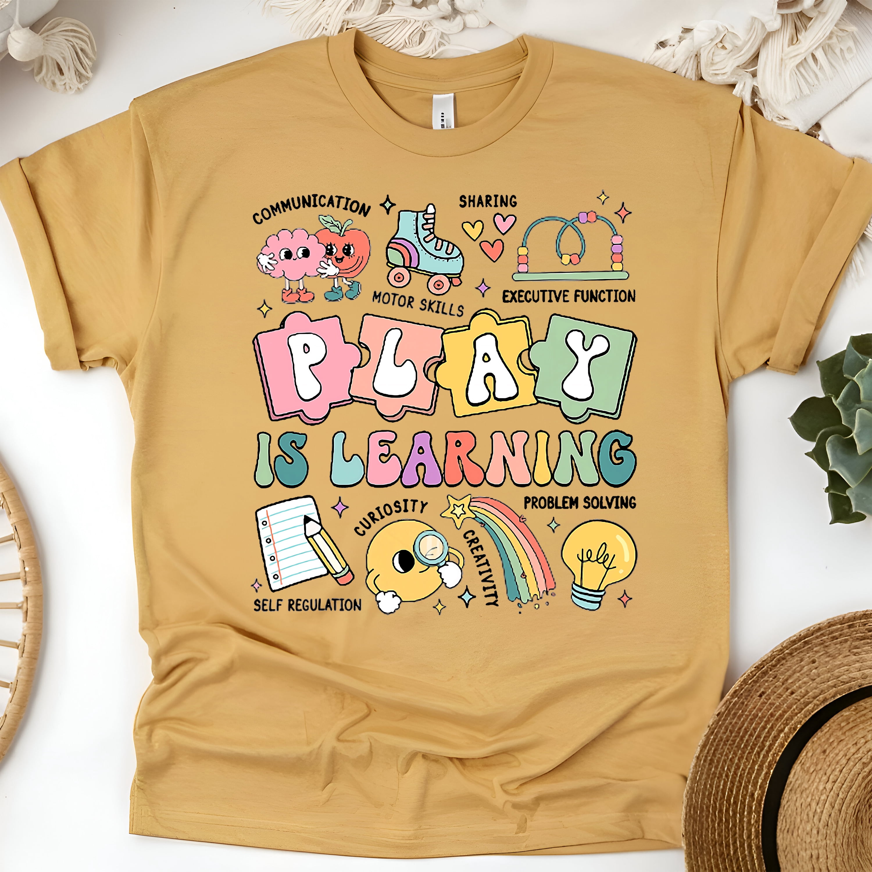 Colorful Early Learning Shirt – Play-Based Classroom T-Shirt for ...