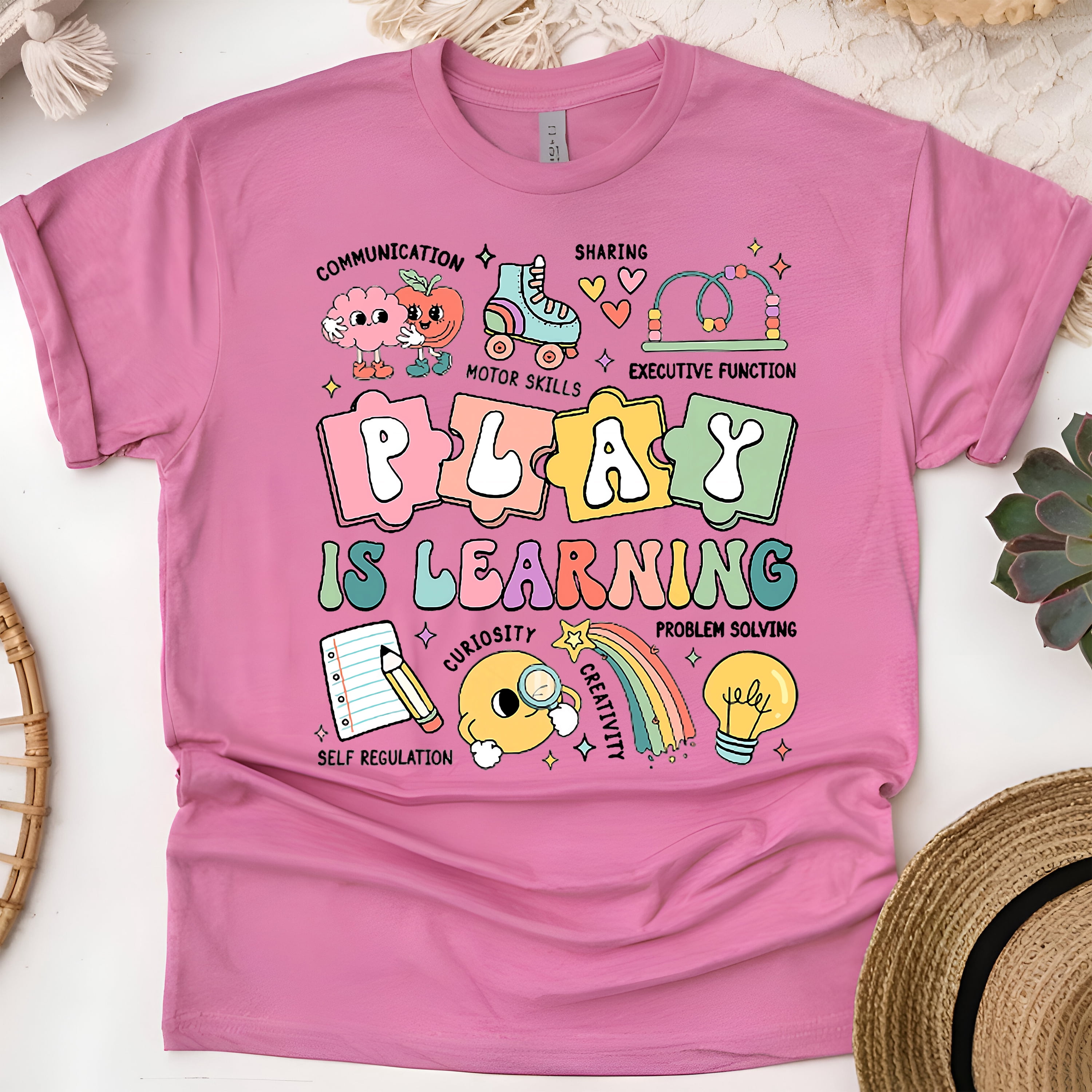 Colorful Early Learning Shirt – Play-Based Classroom T-Shirt for ...