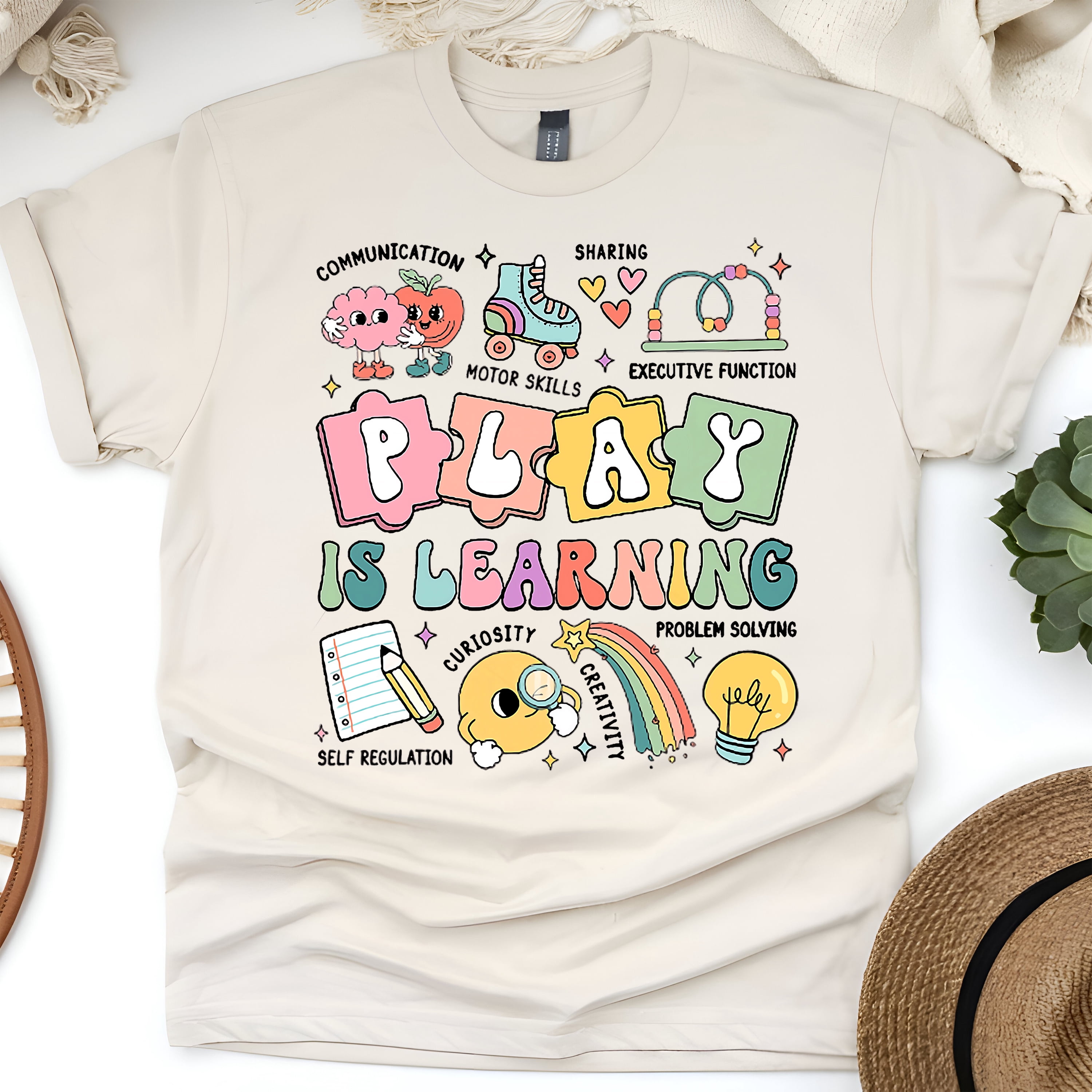 Colorful Early Learning Shirt – Play-Based Classroom T-Shirt for ...