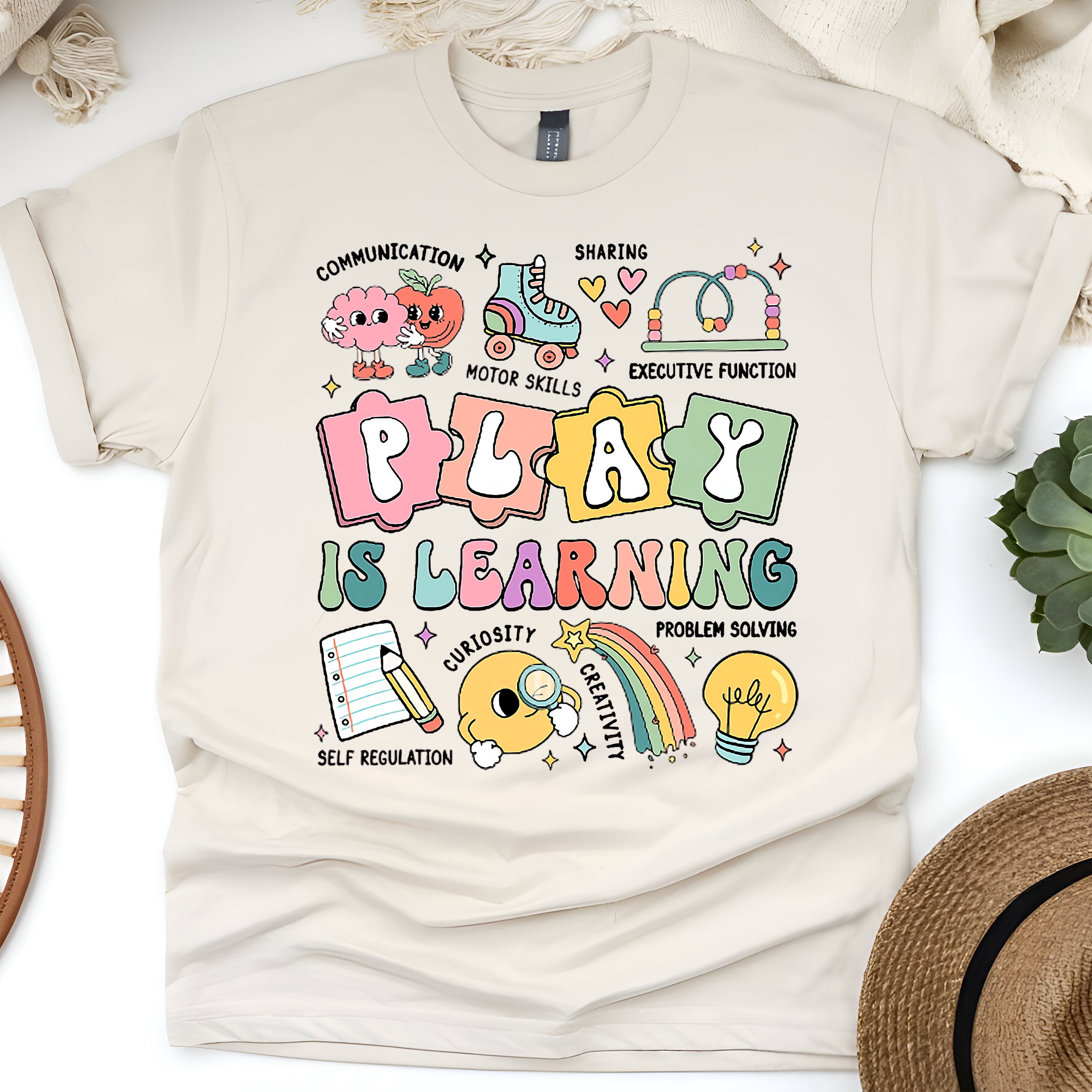 Colorful Early Learning Shirt – Play-Based Classroom T-Shirt for ...
