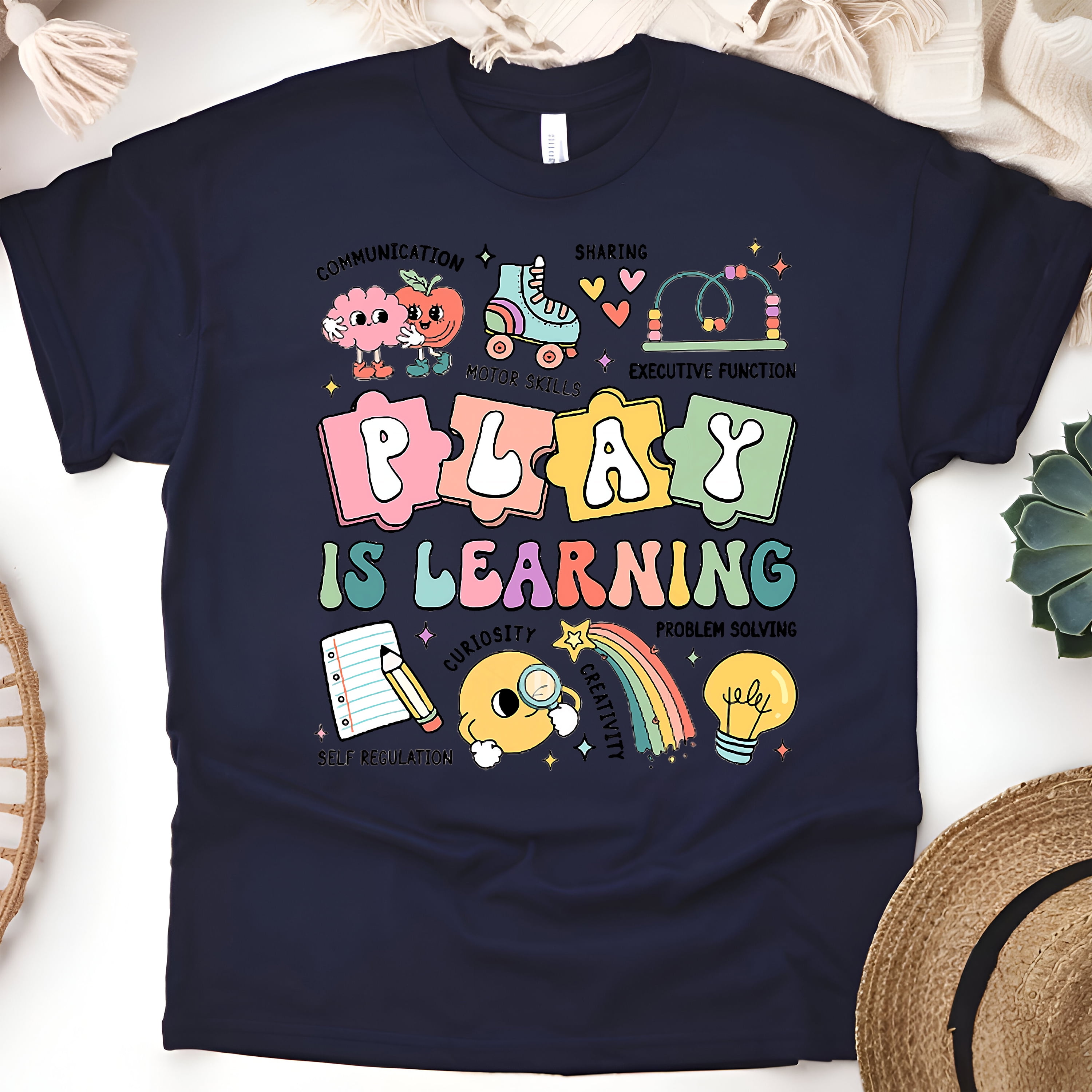 Colorful Early Learning Shirt – Play-Based Classroom T-Shirt for ...