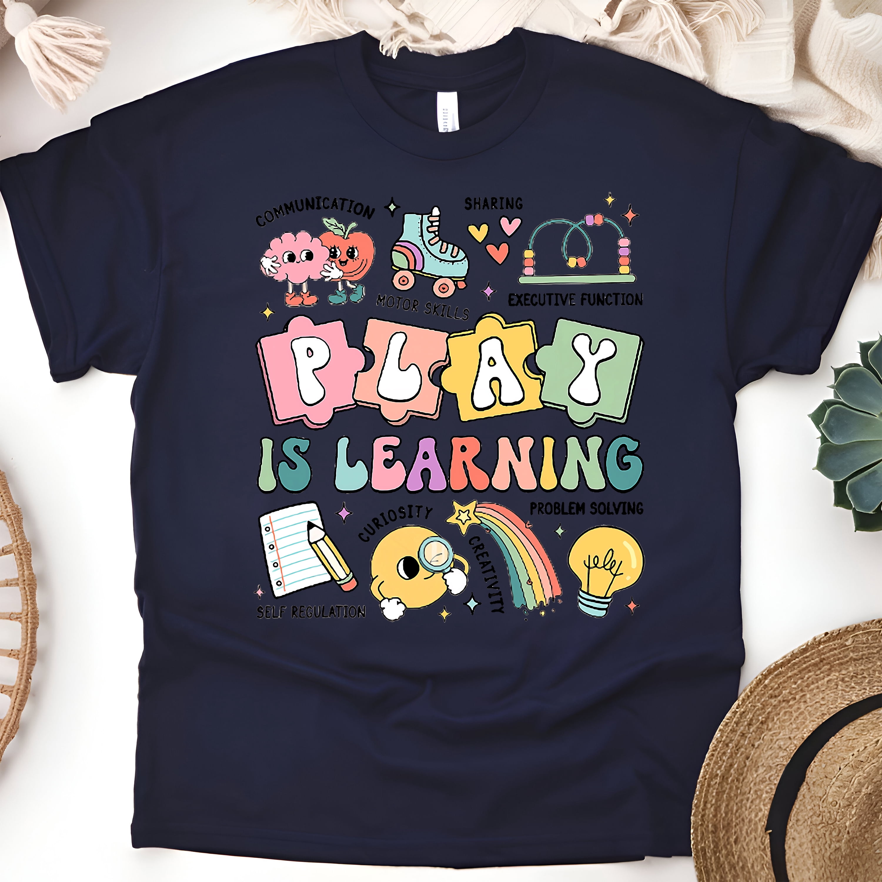 Colorful Early Learning Shirt – Play-Based Classroom T-Shirt for ...