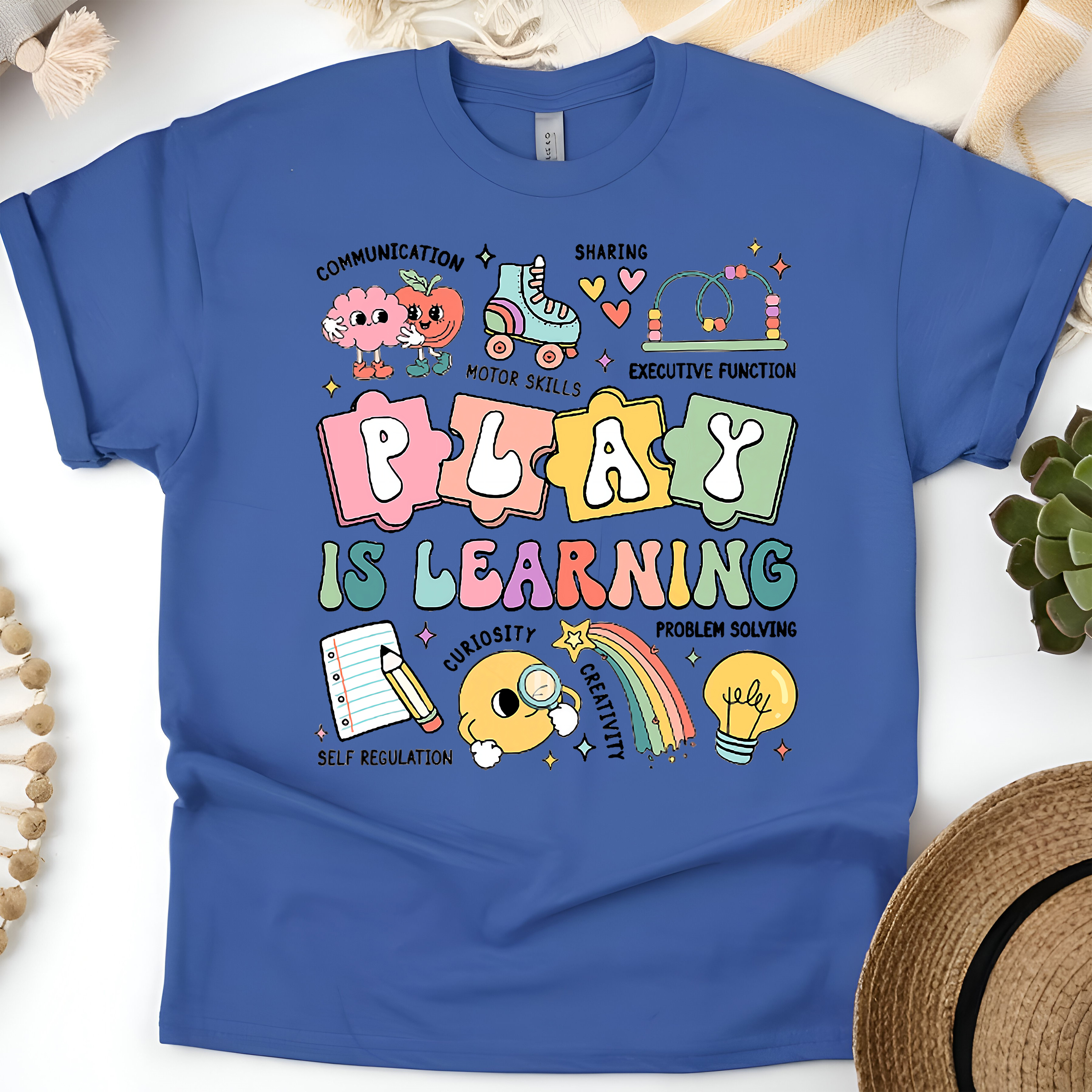 Colorful Early Learning Shirt – Play-Based Classroom T-Shirt for ...
