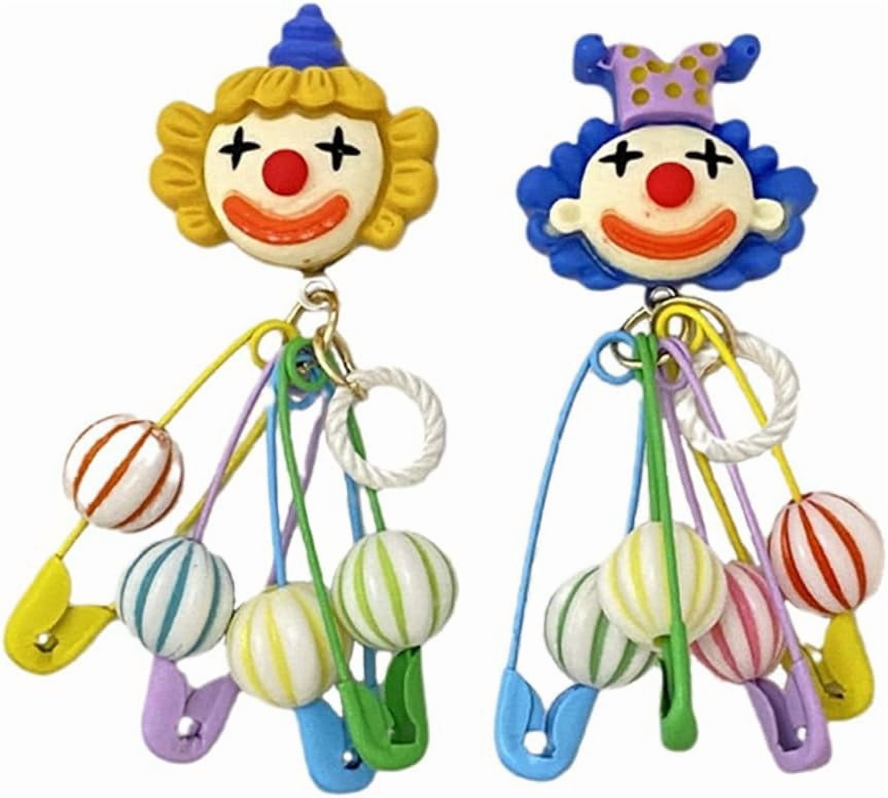 Colorful Earrings Clown Quality Accessories For Women Drop Cute Circus ...