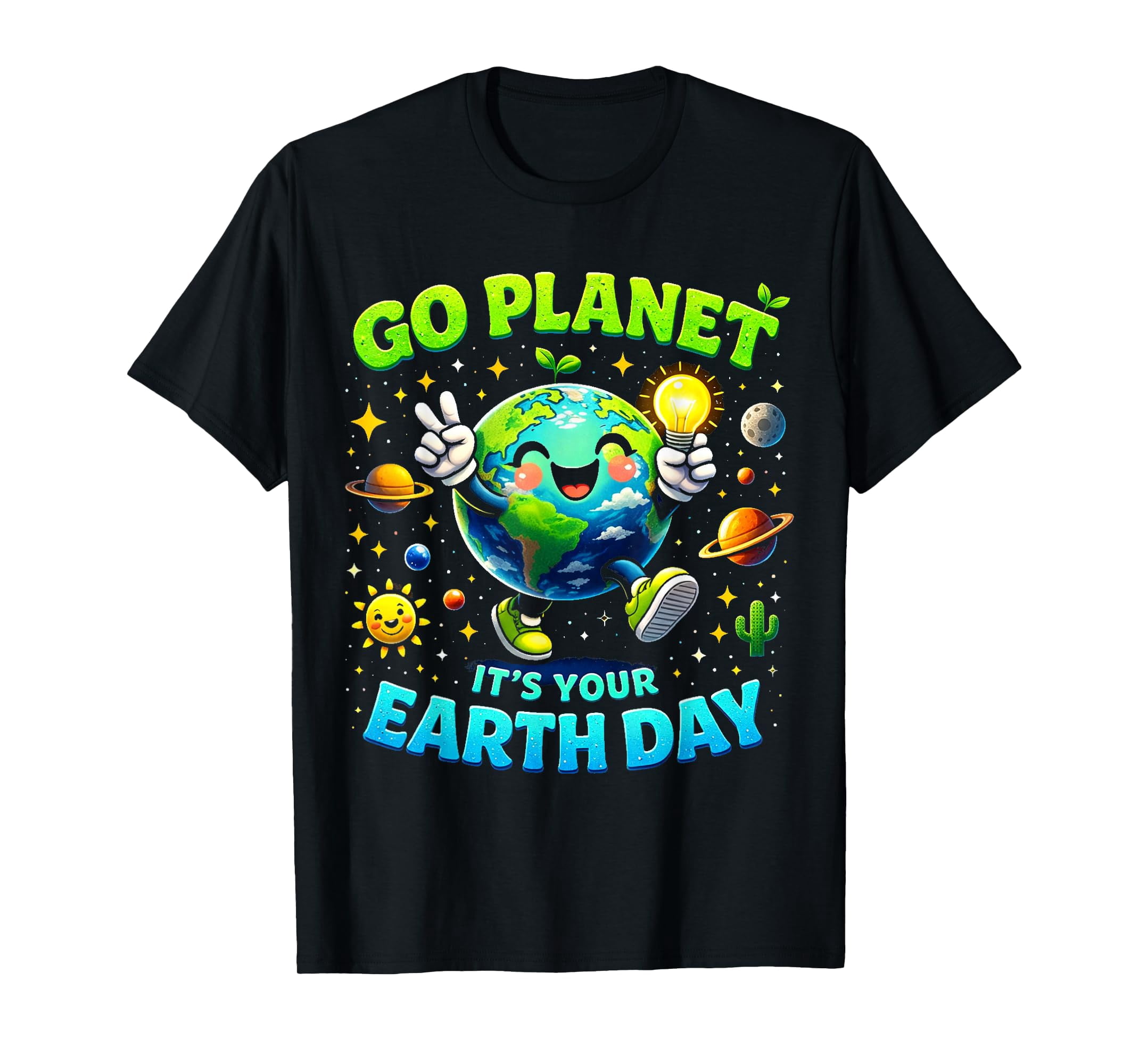 Colorful Earth Day Graphic T-Shirt for Eco-Friendly Awareness and Fun ...