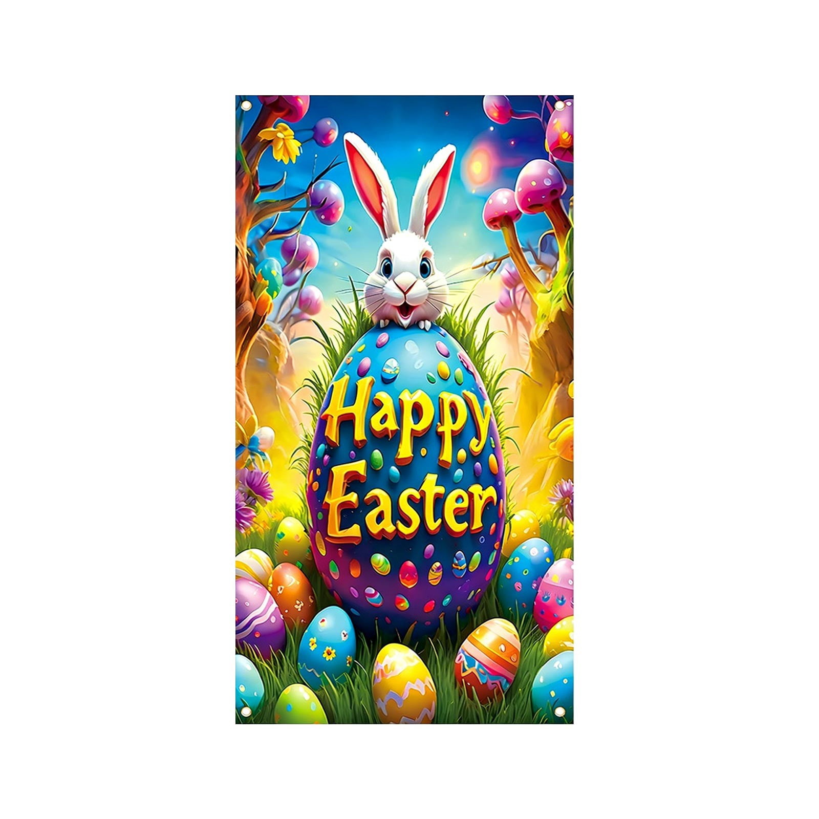 Colorful Easter Door Mat Cover, Seasonal Home Decor with Festive Prints ...