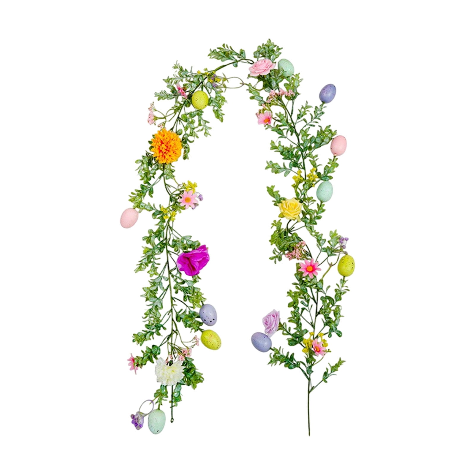 Colorful Easter Egg Vine Door Decoration with Spring Leaves for Indoor ...