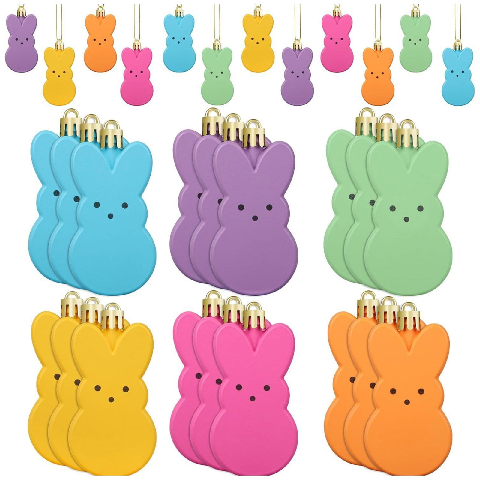 Colorful Easter Gift Tags Easter Bunny Tags with String Paper Gift Tags ...