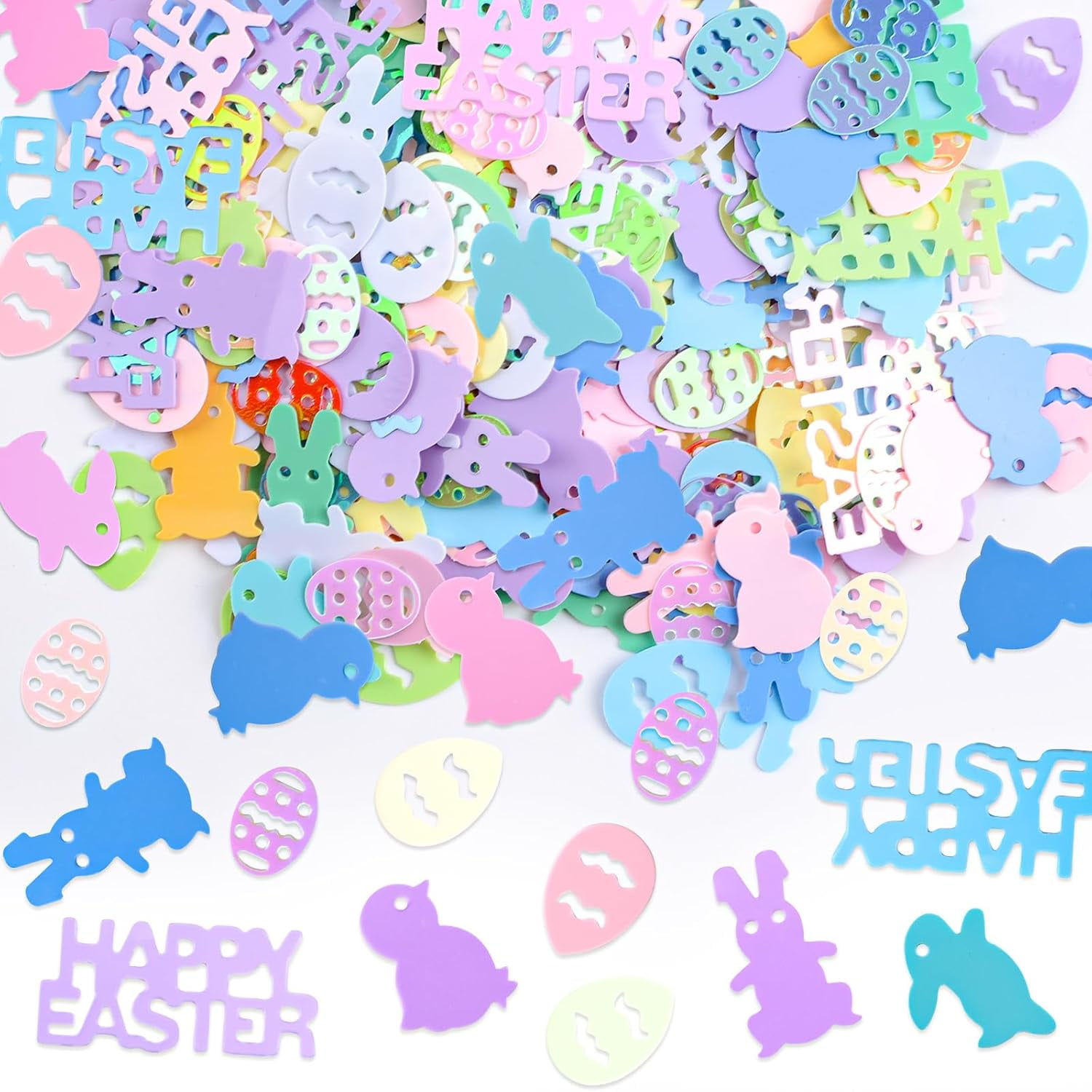 Colorful Easter Theme Confetti，Cute Rabbits Eggs Table Decoration ...