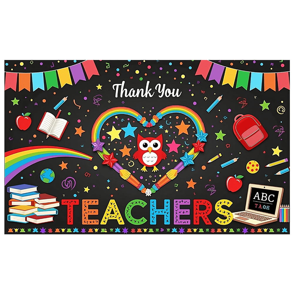 Colorful Educational Banner for Teacher Appreciation Classroom Decor ...