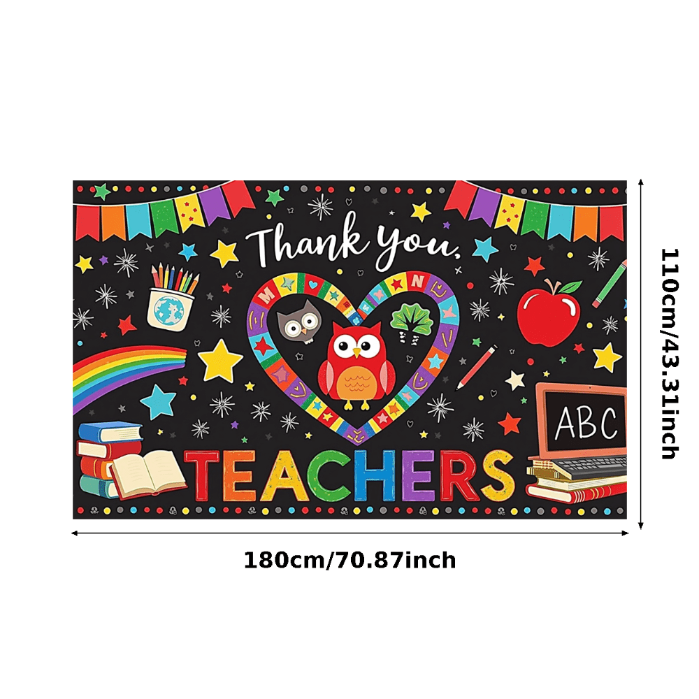 Colorful Educational Banner for Teacher Appreciation Classroom Decor ...