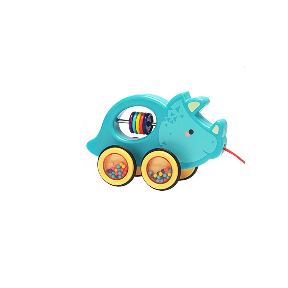 Colorful Educational Interesting Animal Car Baby Pull With Wheel Drum ...