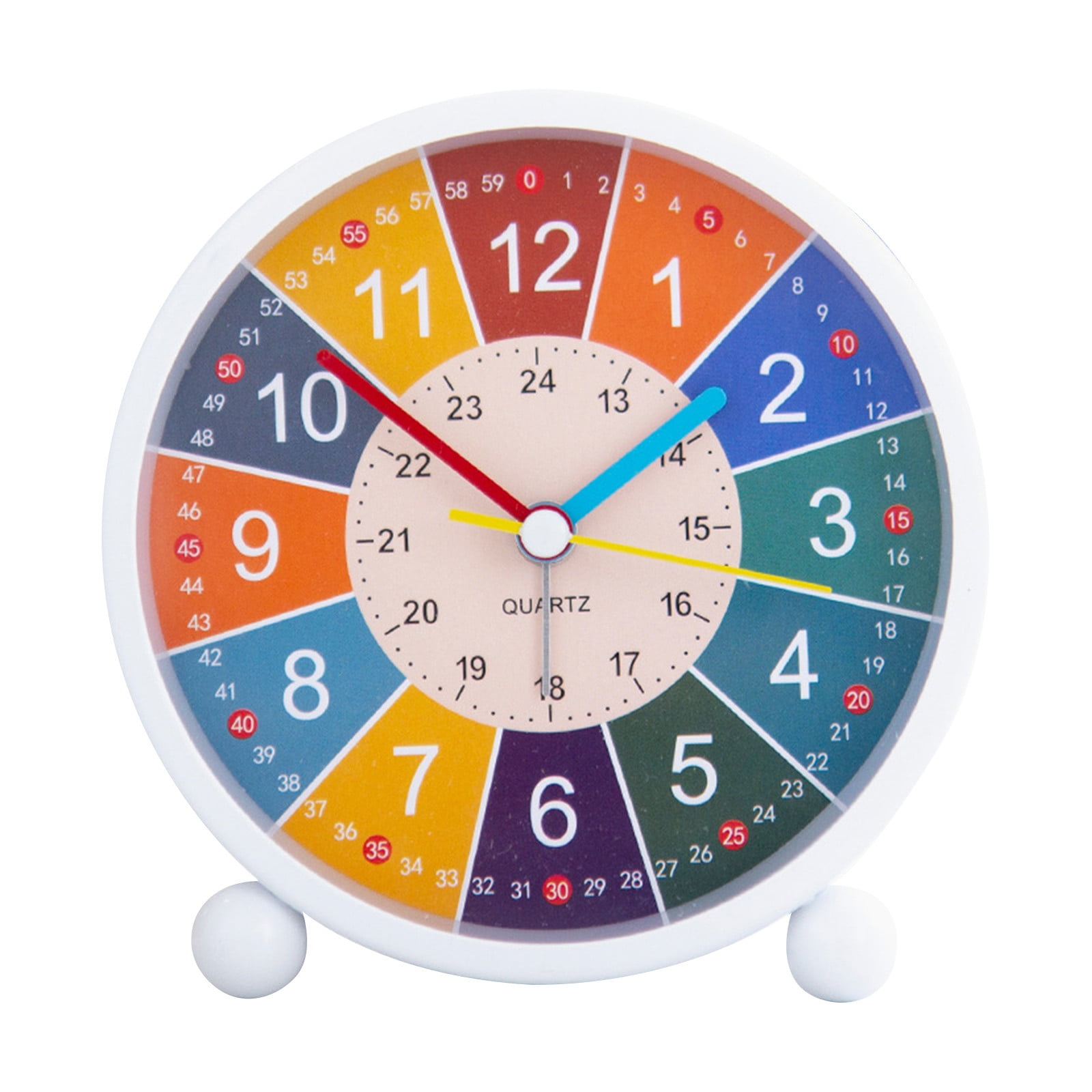 Colorful Educational Kids Wall Clock Easy to Read, Learn Time with Fun ...