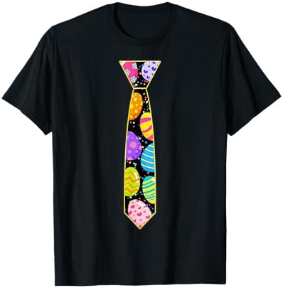 Colorful Egg Necktie Bunny Hunting Celebration T-Shirt for Fun Spring ...