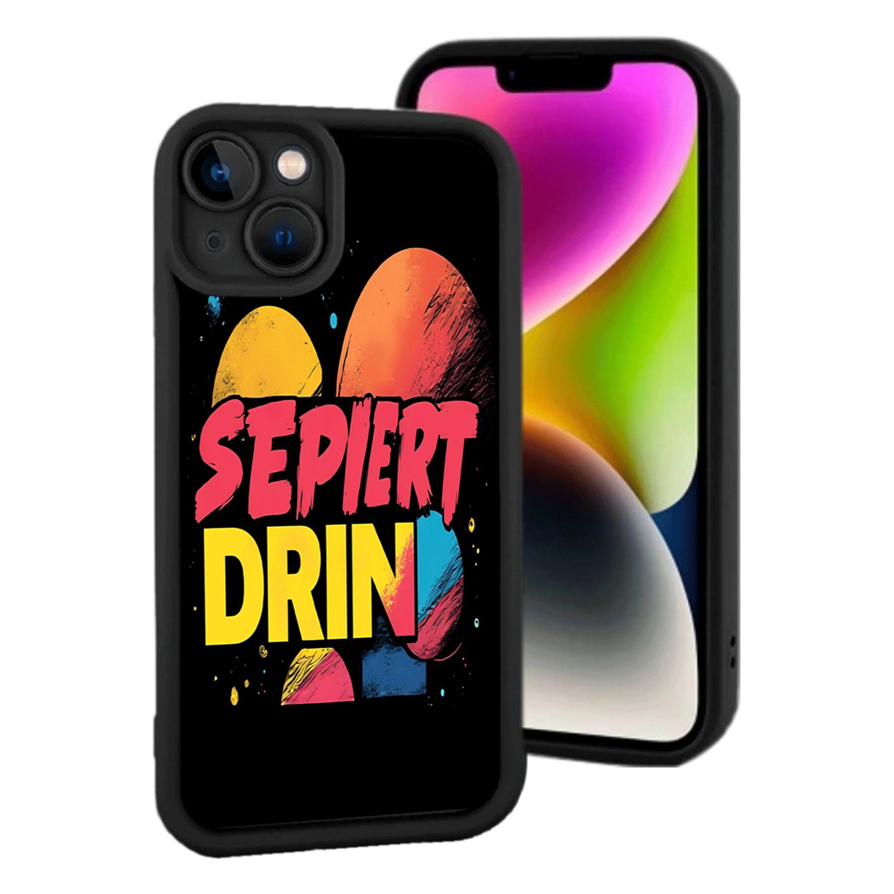 Colorful Egg - Sphere Design iPhone 15 Case - Lightweight Yellowing ...