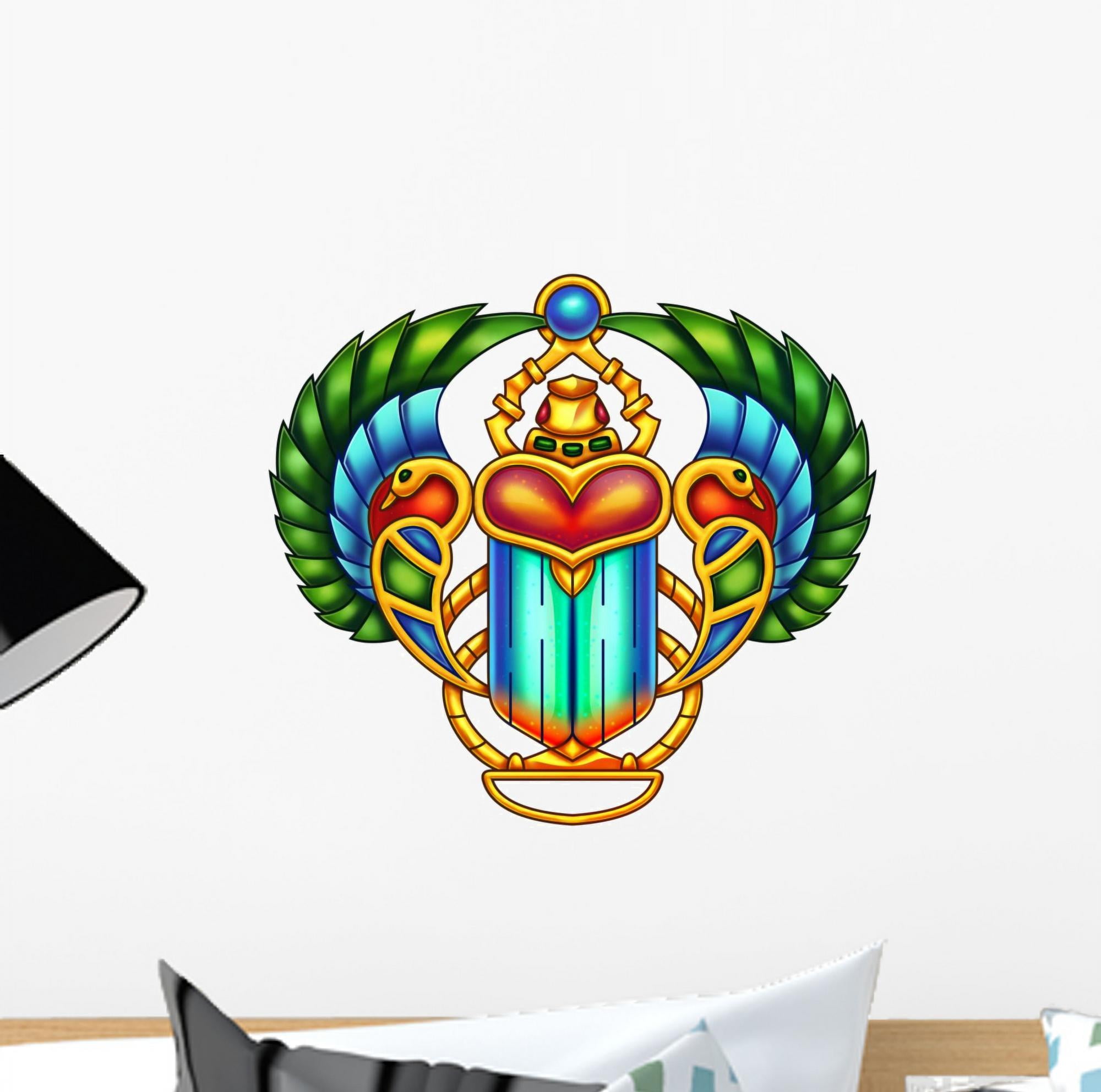 Colorful Egyptian Scarab Wall Decal Wallmonkeys Peel and Stick Graphic ...